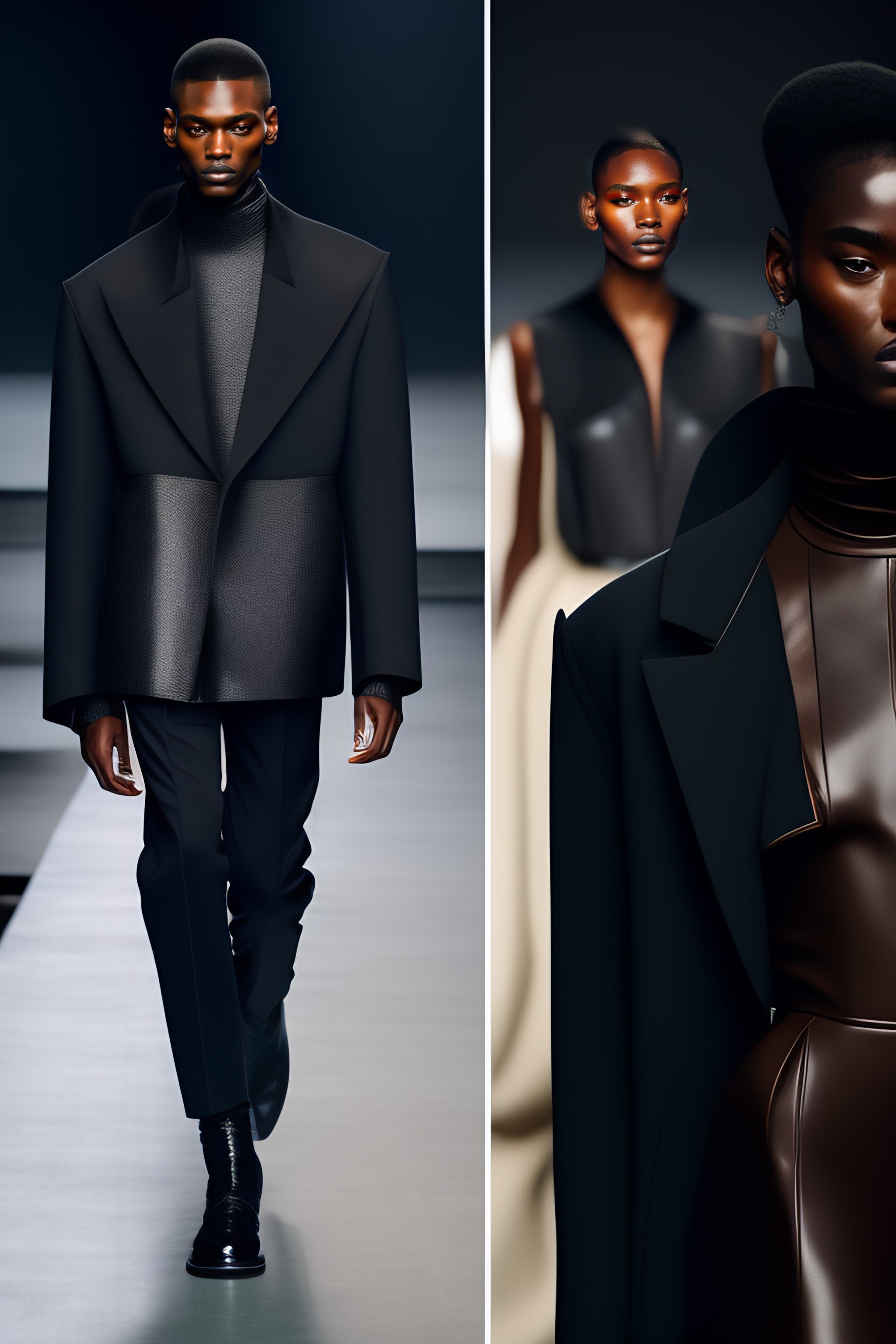 Lexica - Models posing in brutalist style architecture, futuristic ...