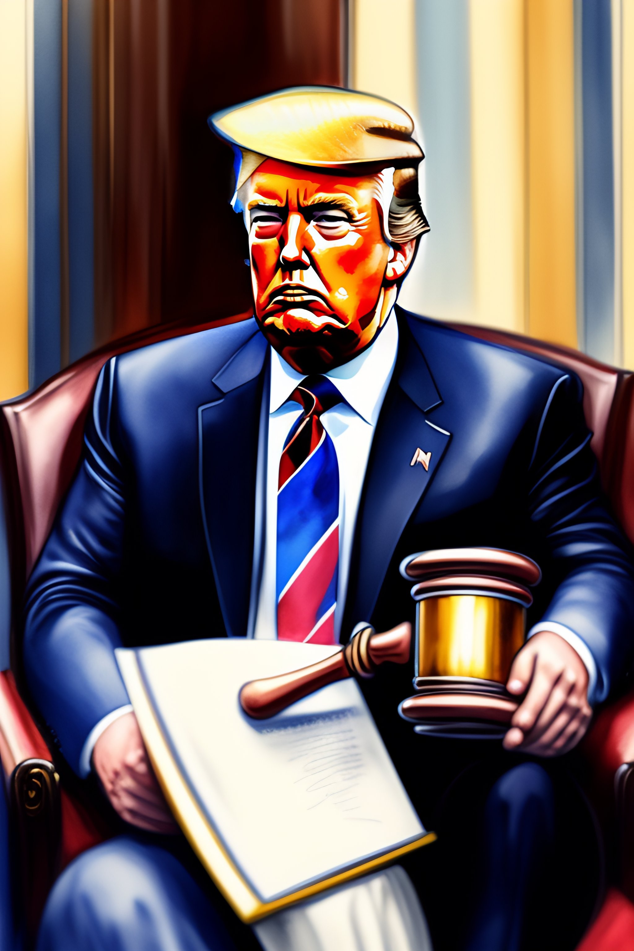 Lexica - Donald J Trump sitting in the chair of the Speaker of House of ...