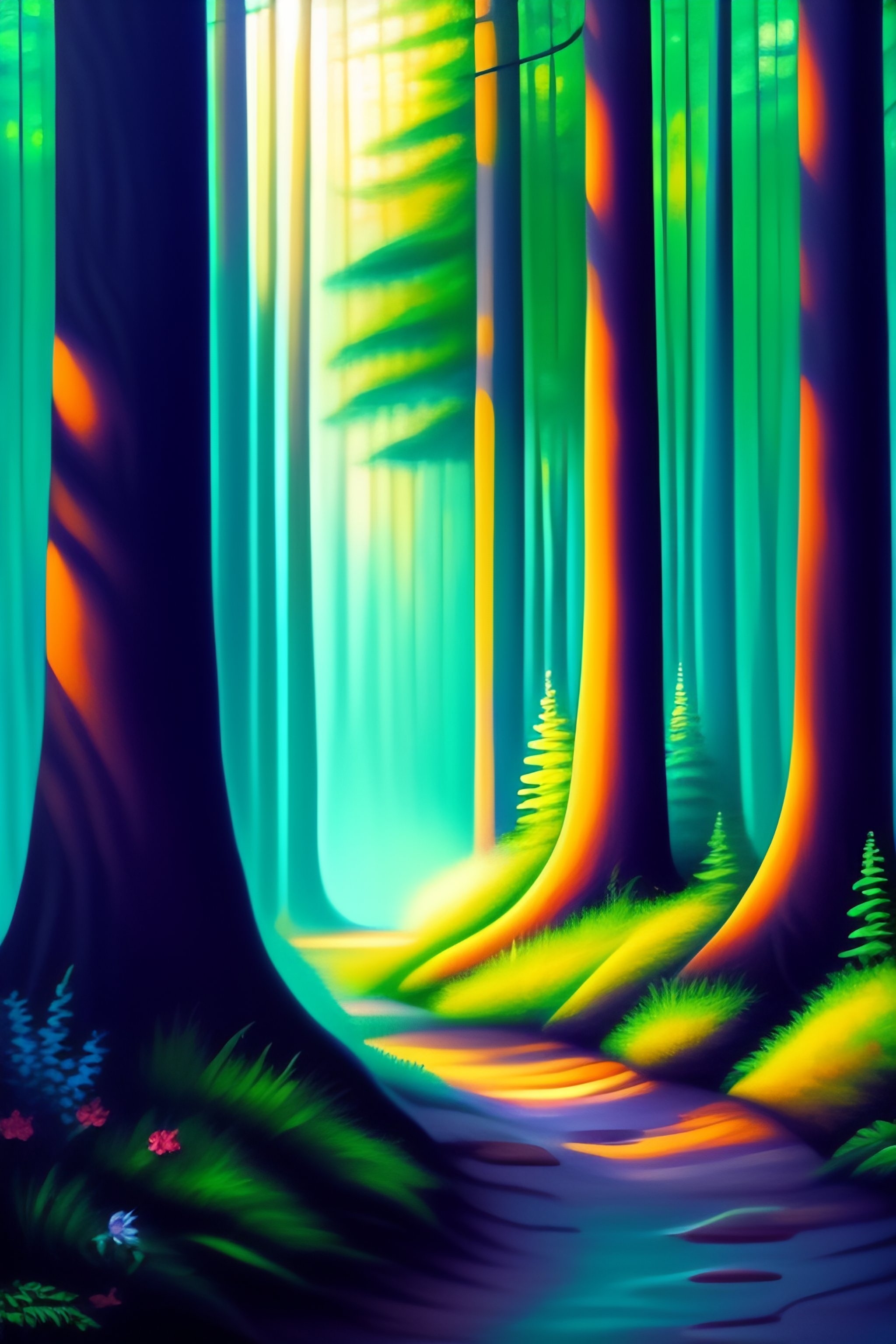 Lexica - Magical forest painting