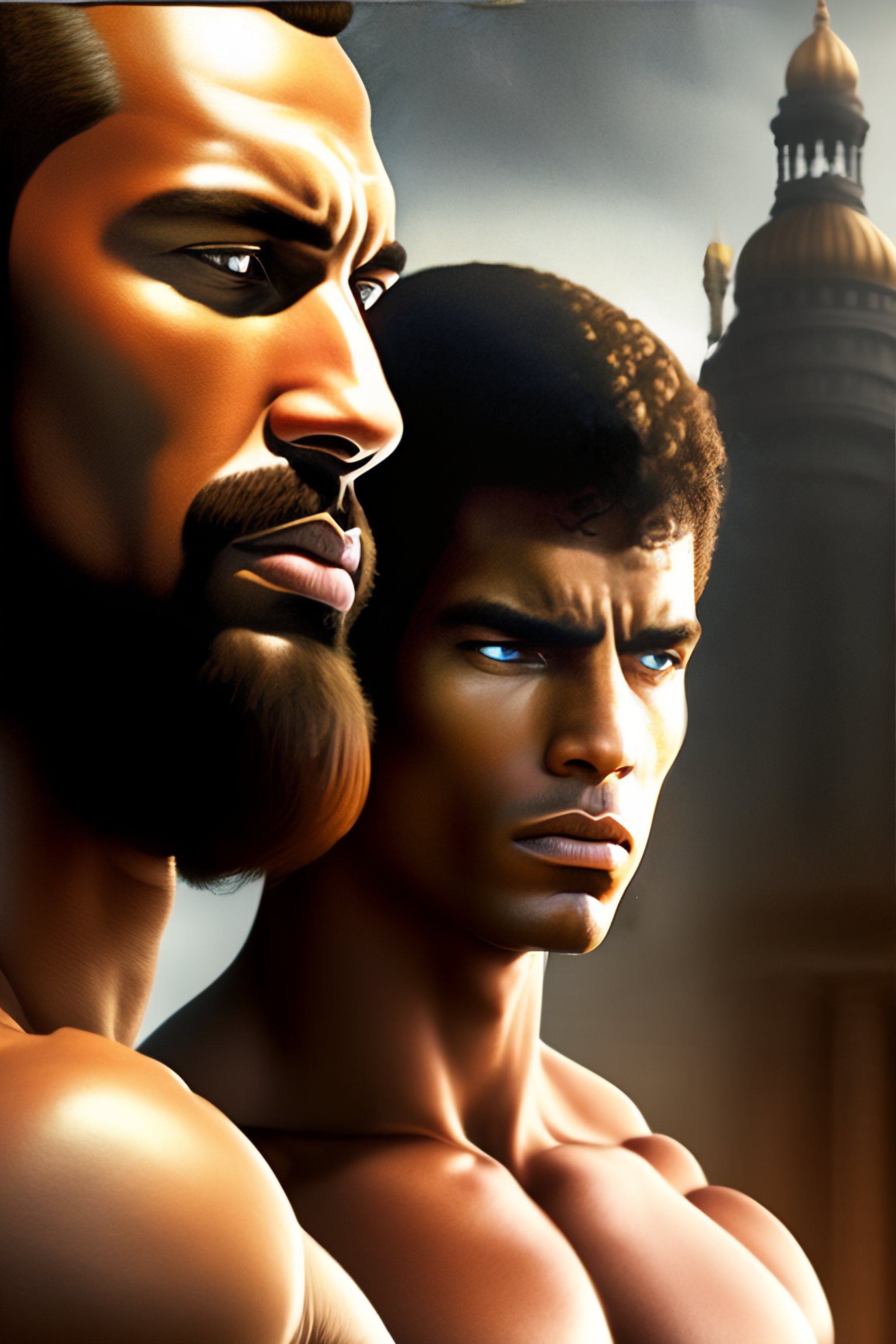 Lexica - David and Goliath, face to face, Goliath is strong and big ...