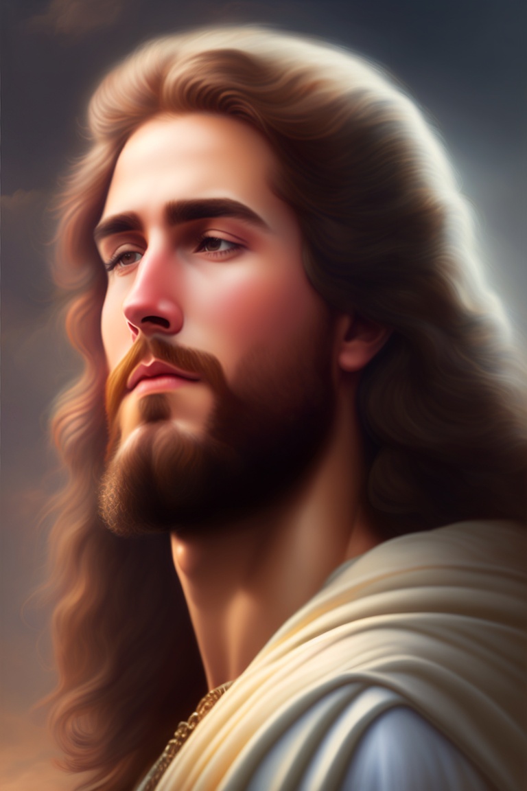Lexica - Godly jesus,realistic image,