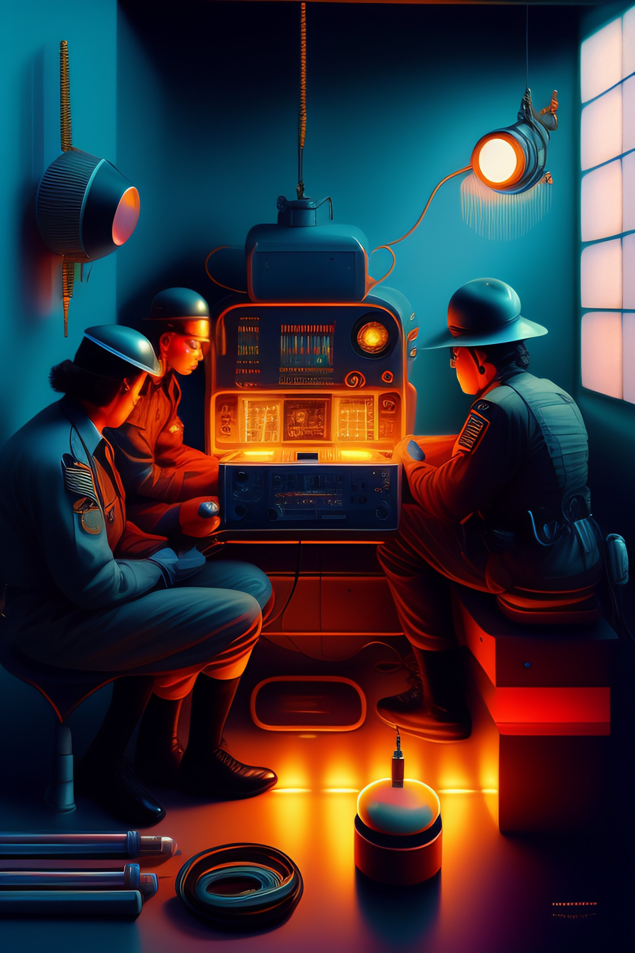 Lexica - A painting of some people in a room, by David B. Mattingly ...