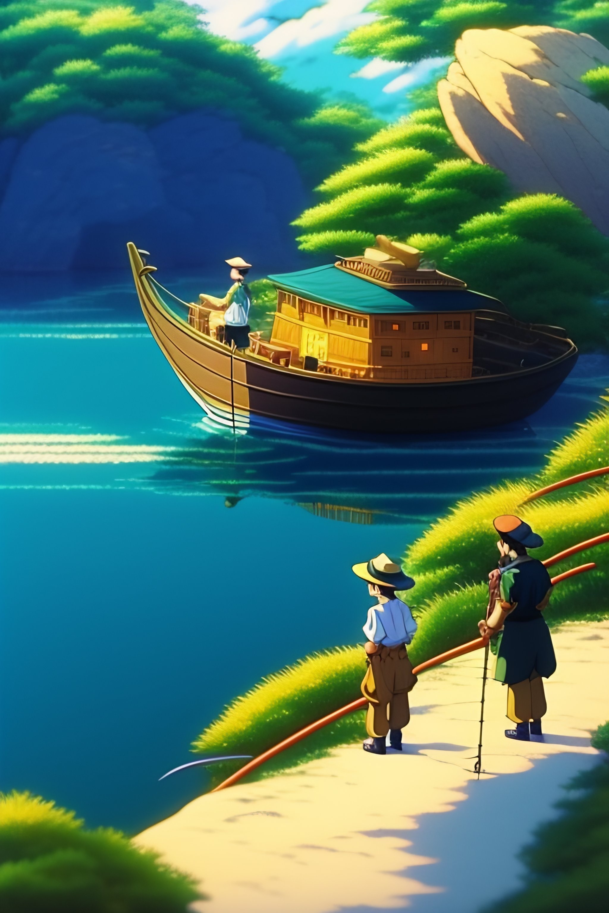 Lexica - 90's anime vintage anime joyful scene of 3 friends with ...