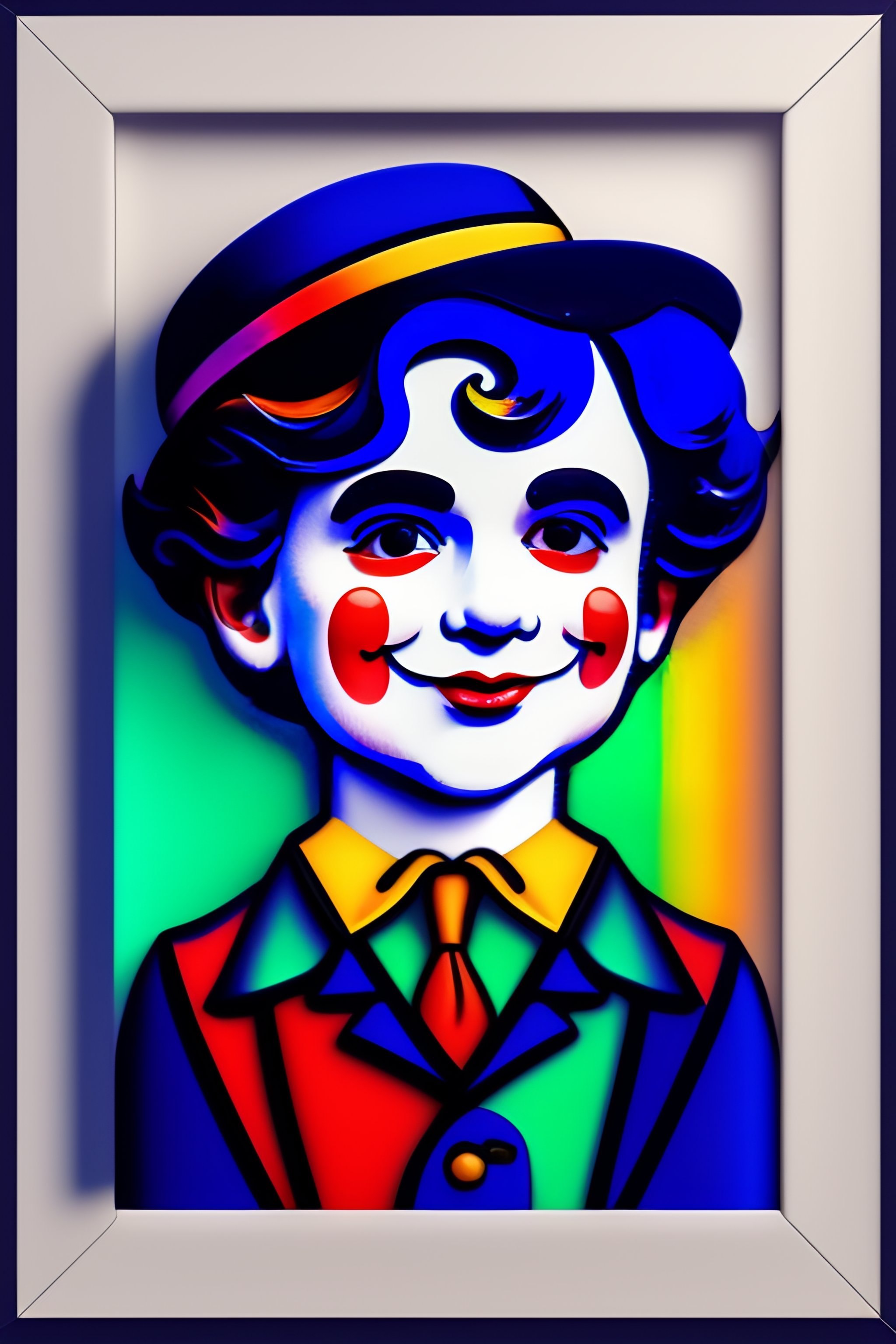 Lexica - A cute joker face, kid ,2d Cartoonized, Vintage, bust ...