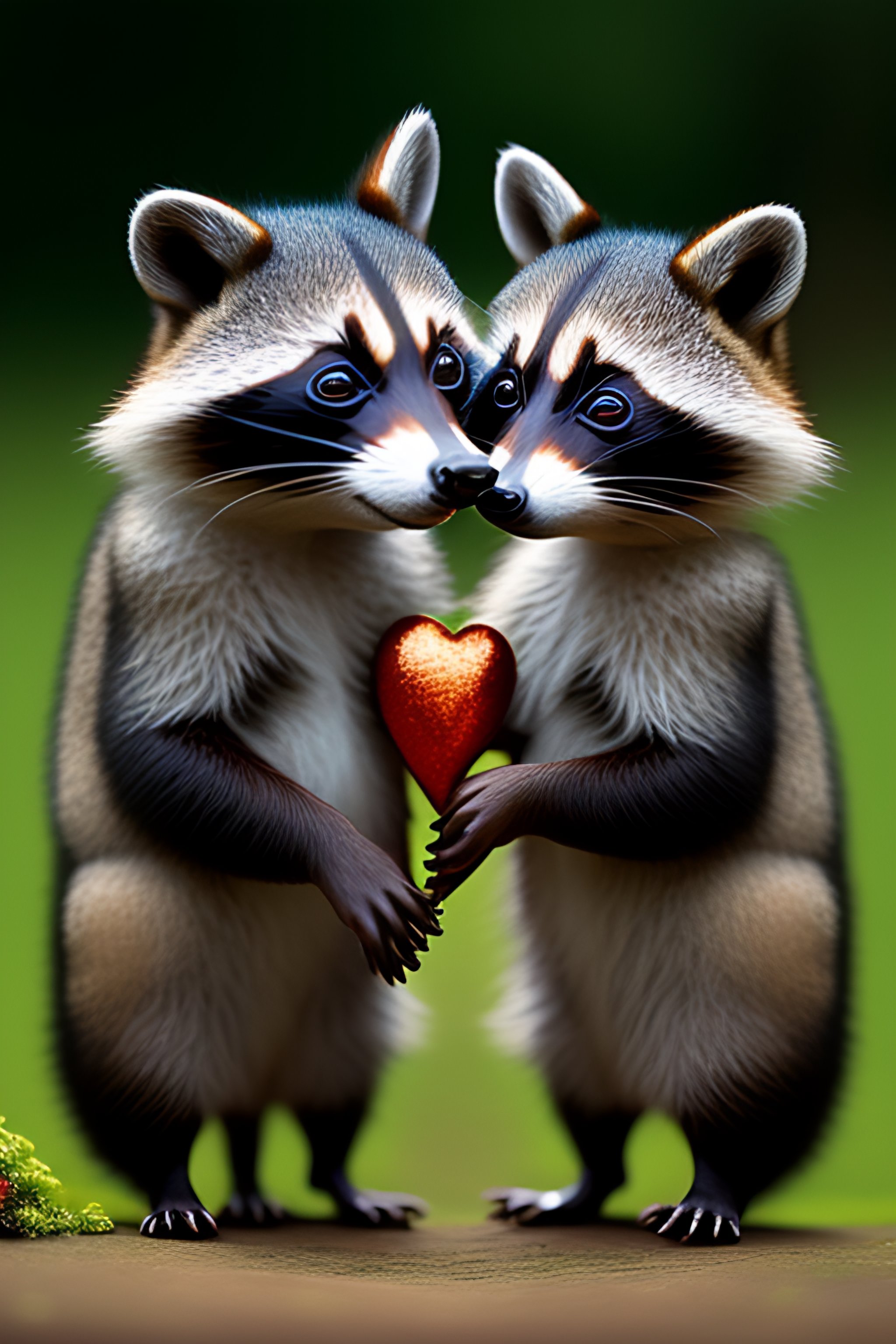 Lexica - Two racoons kissing