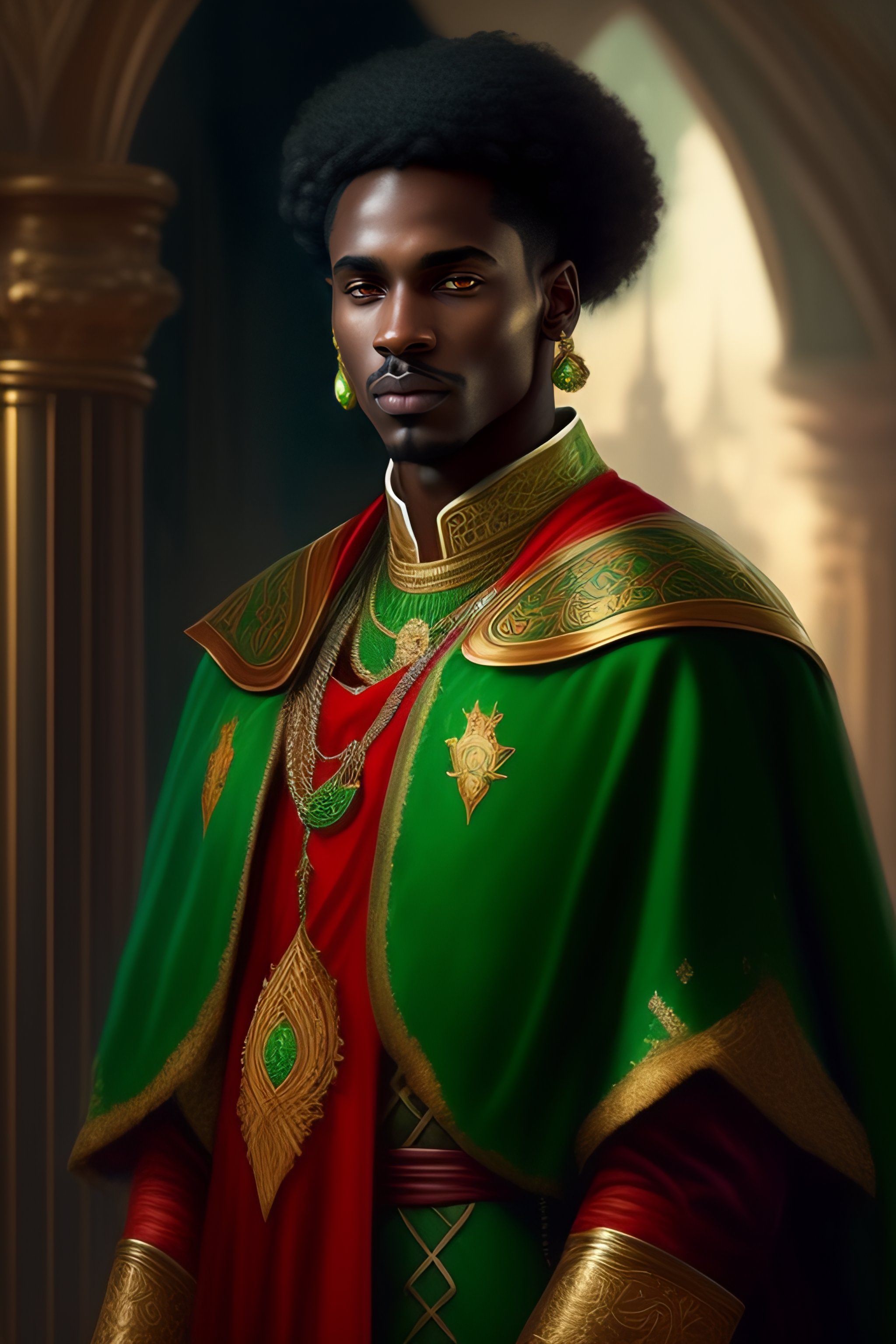 Lexica - Portrait of a young African Shepard in broken down castle ...