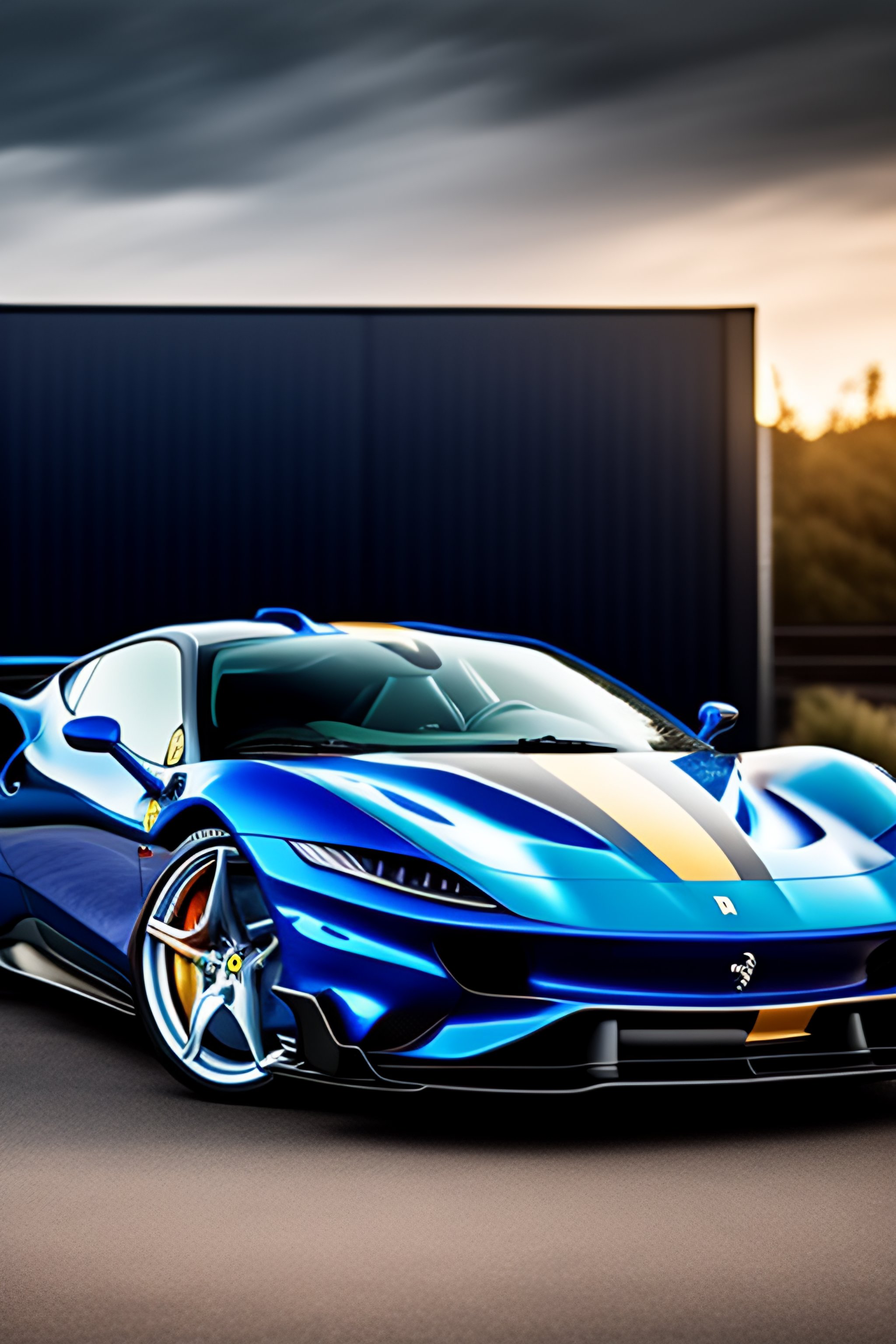 Lexica - Ferrari picasso blue