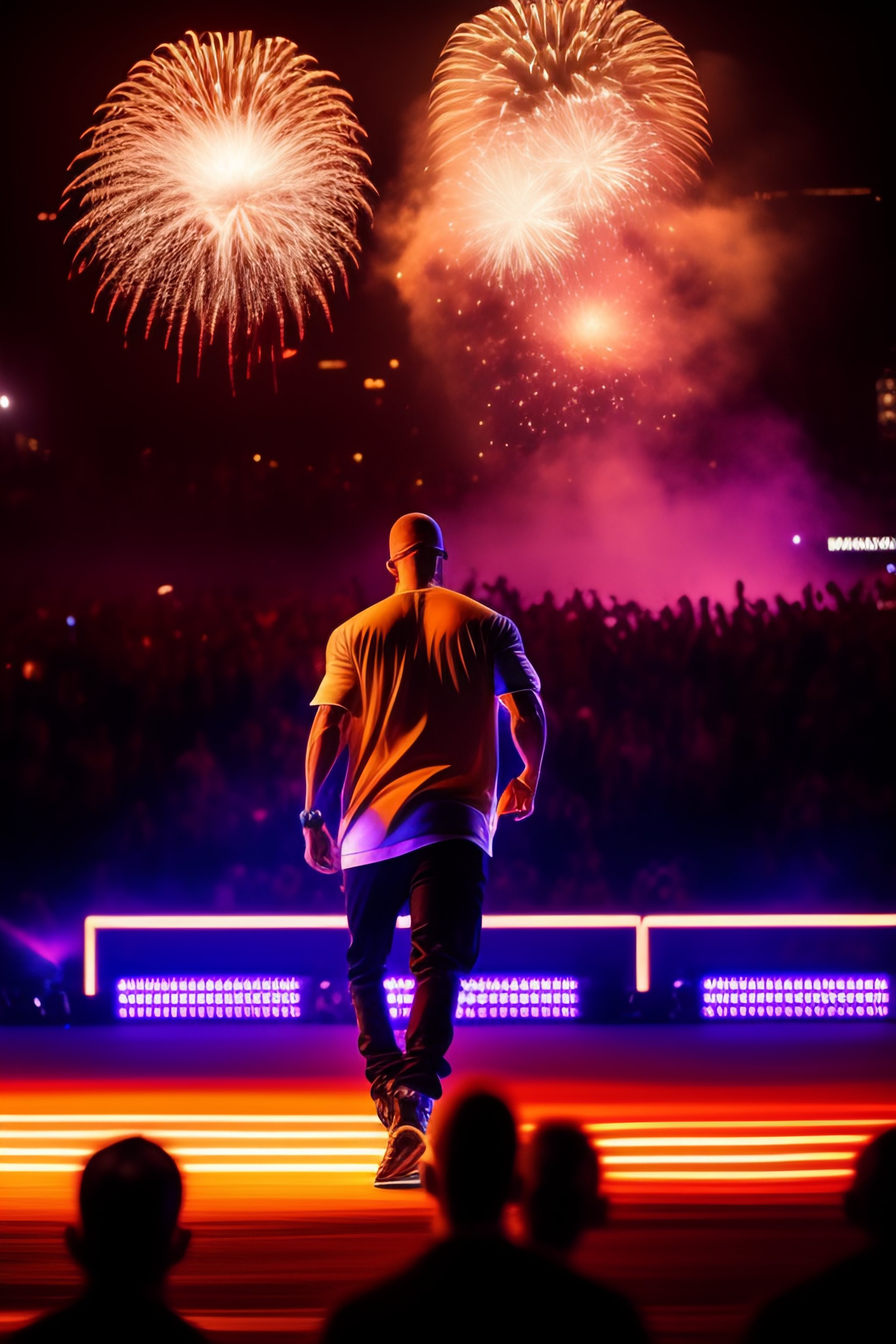 Lexica - Photo of eminem dancing with snakes, fireworks in the ...