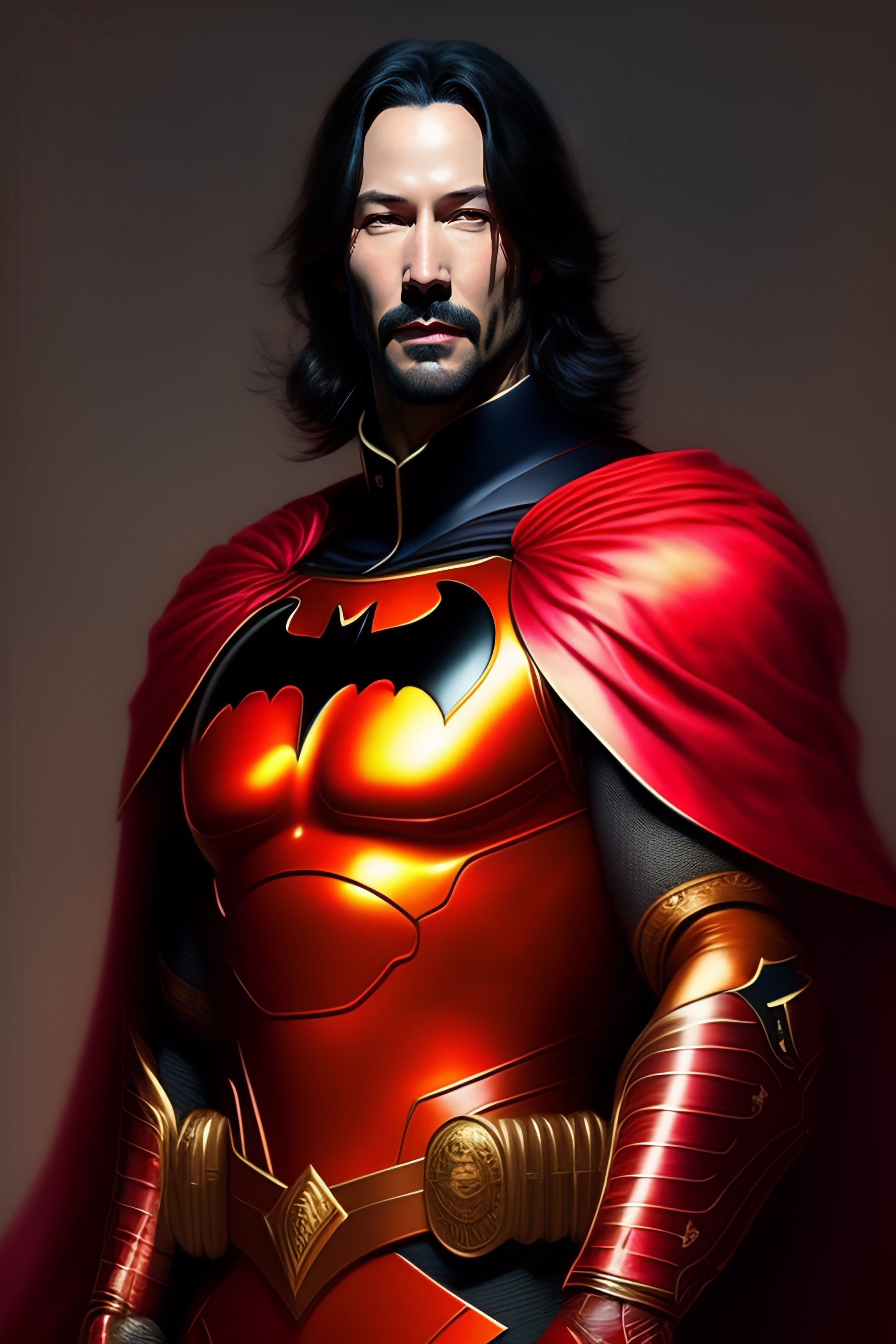 Lexica - Keanu reeves as the batman without his mask, digital art by ...