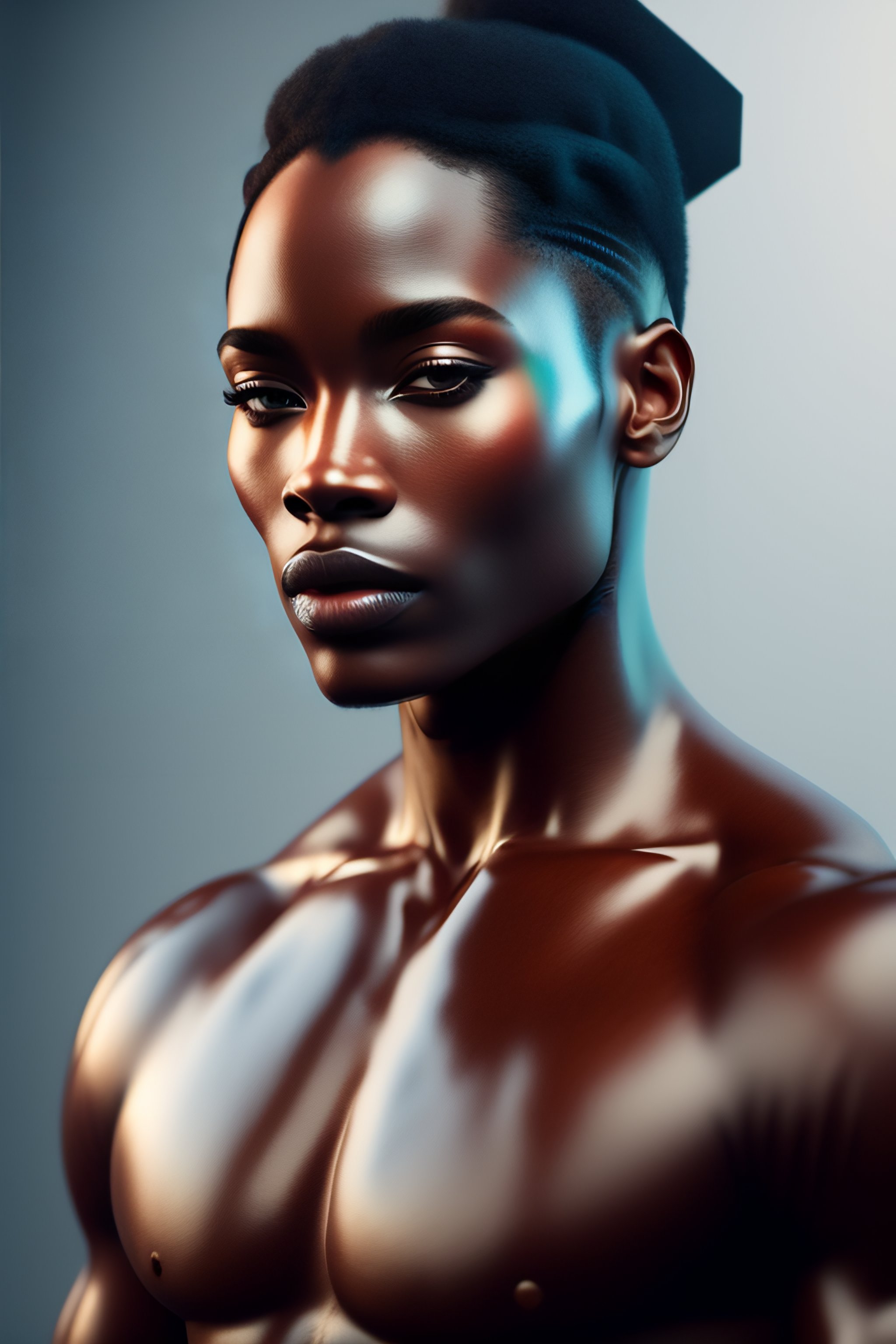 Lexica - Create a hyperrealistic render of a human model