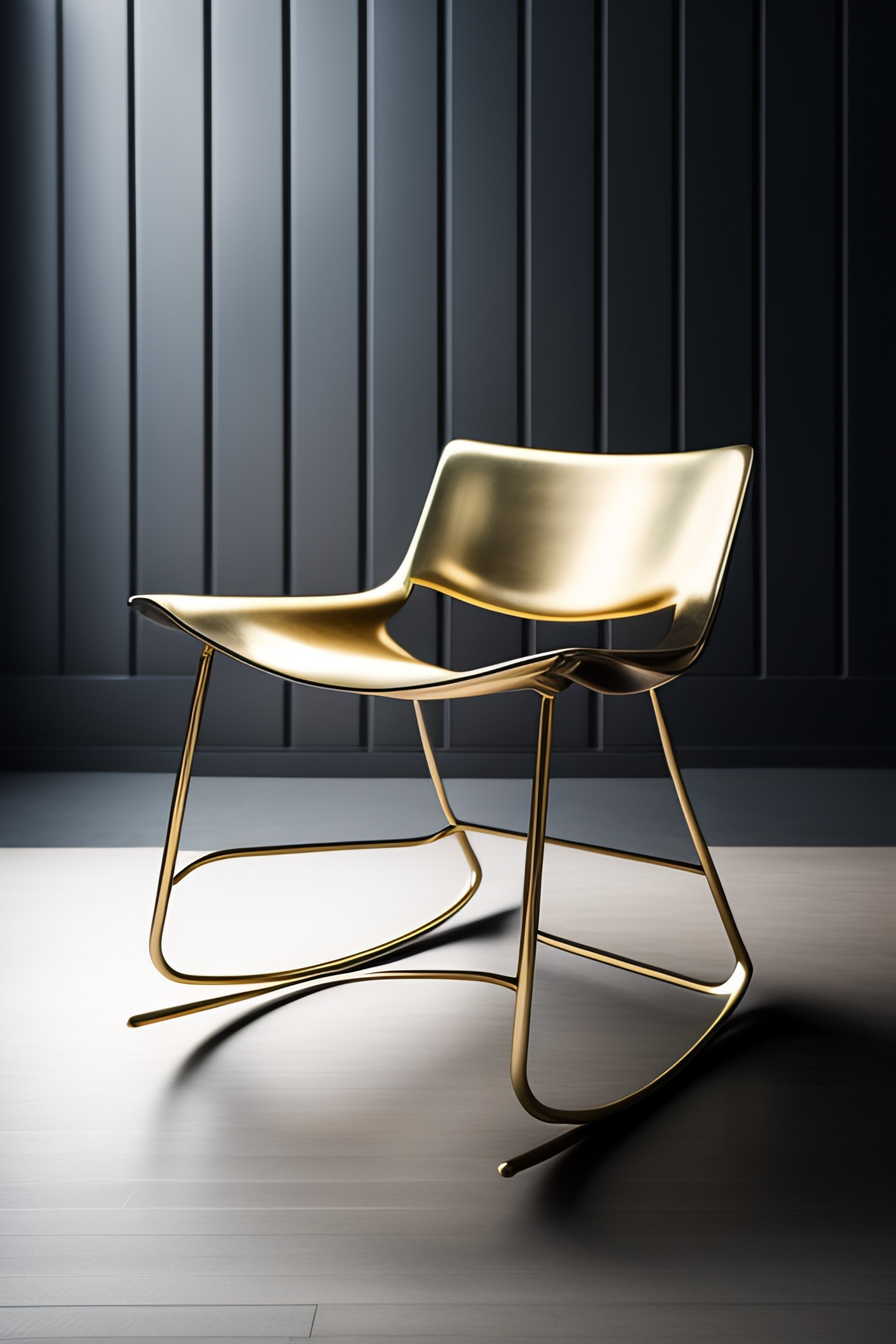 Lexica - Modernist metallic rocking chair, danish design, studio ...