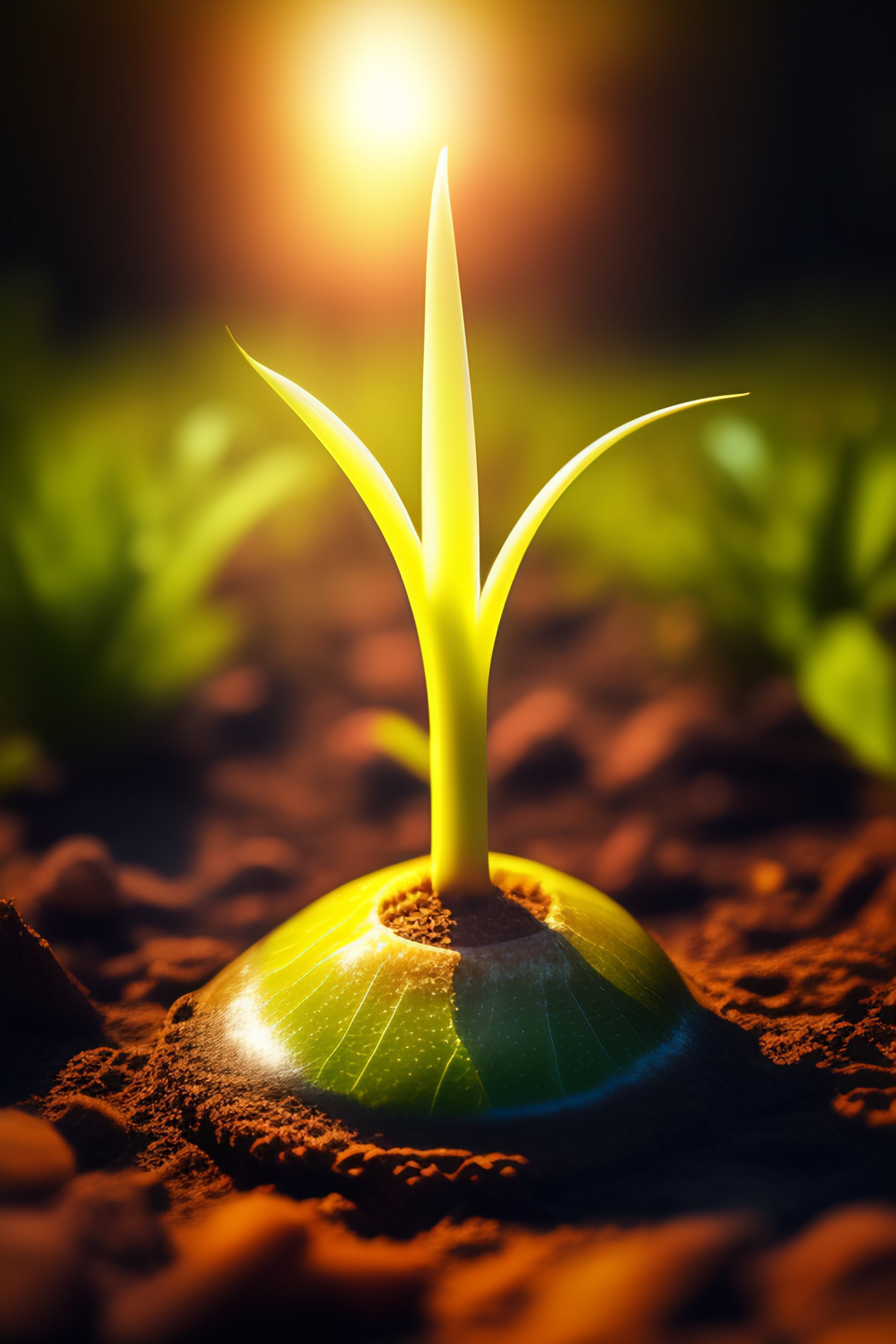 Lexica - A photorealistic christian image of a plant sprouting through ...