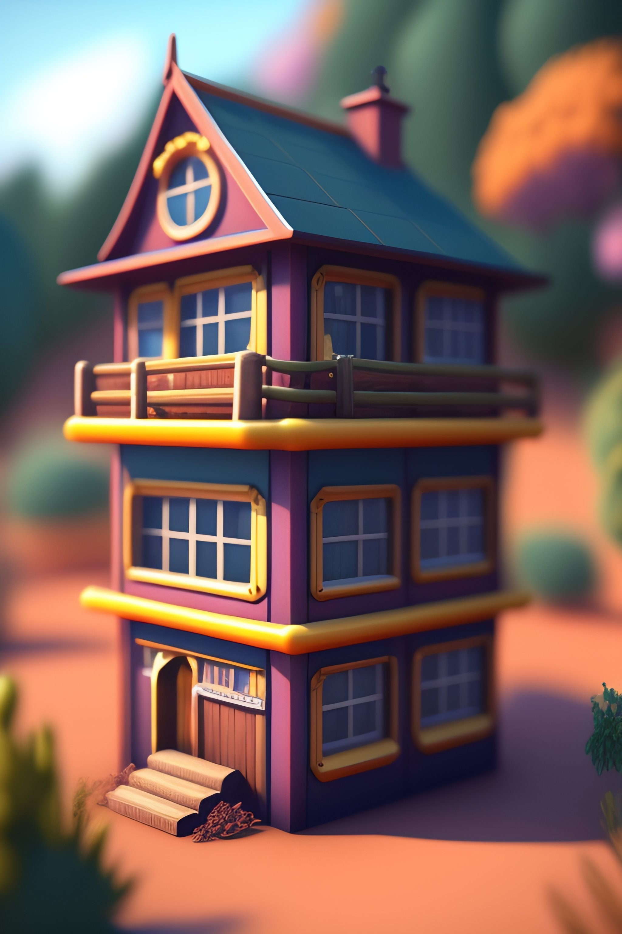 Lexica - 3d stylized game factory little building