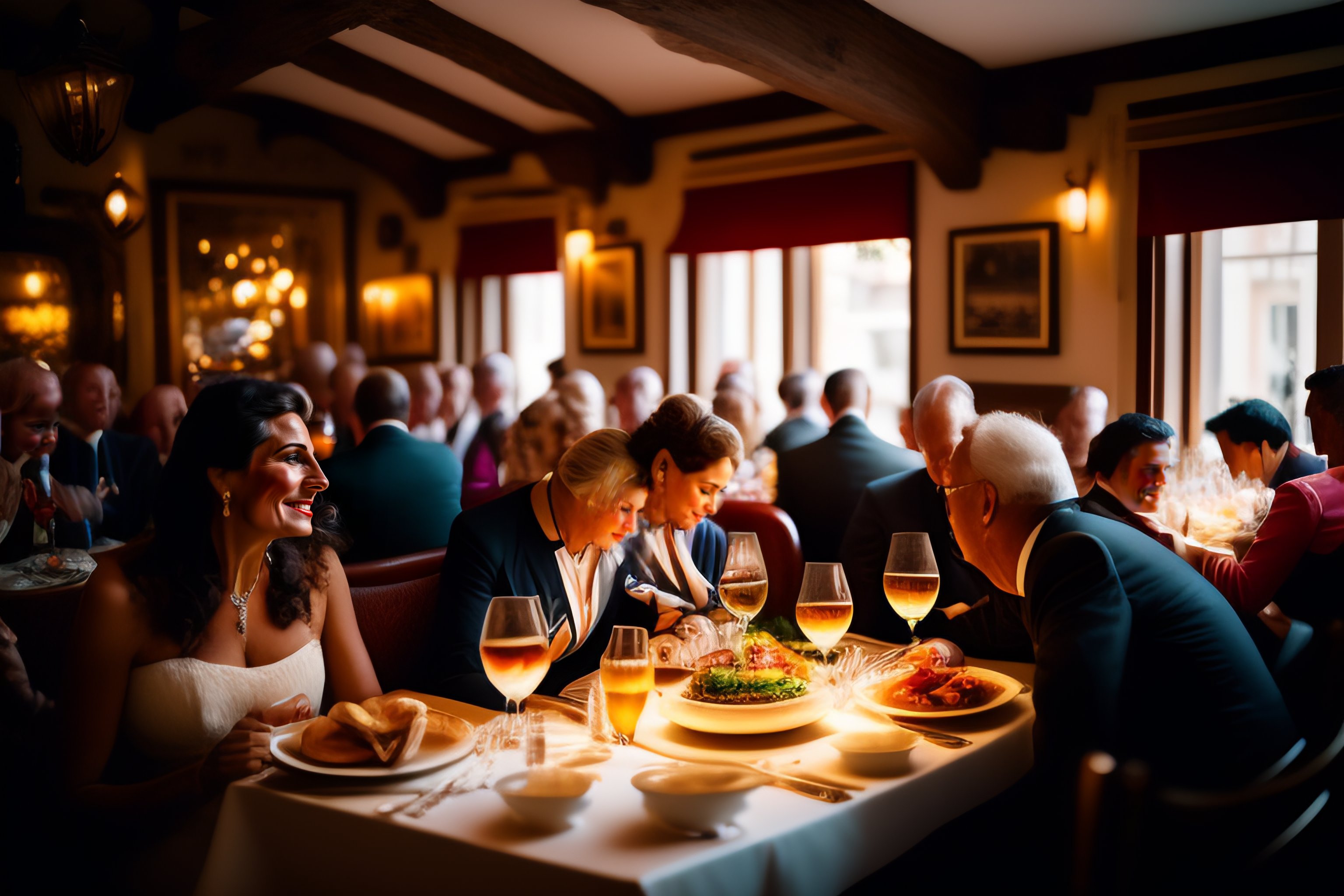 Lexica - An Italian restaurant, vintage style, indoor, photography ...