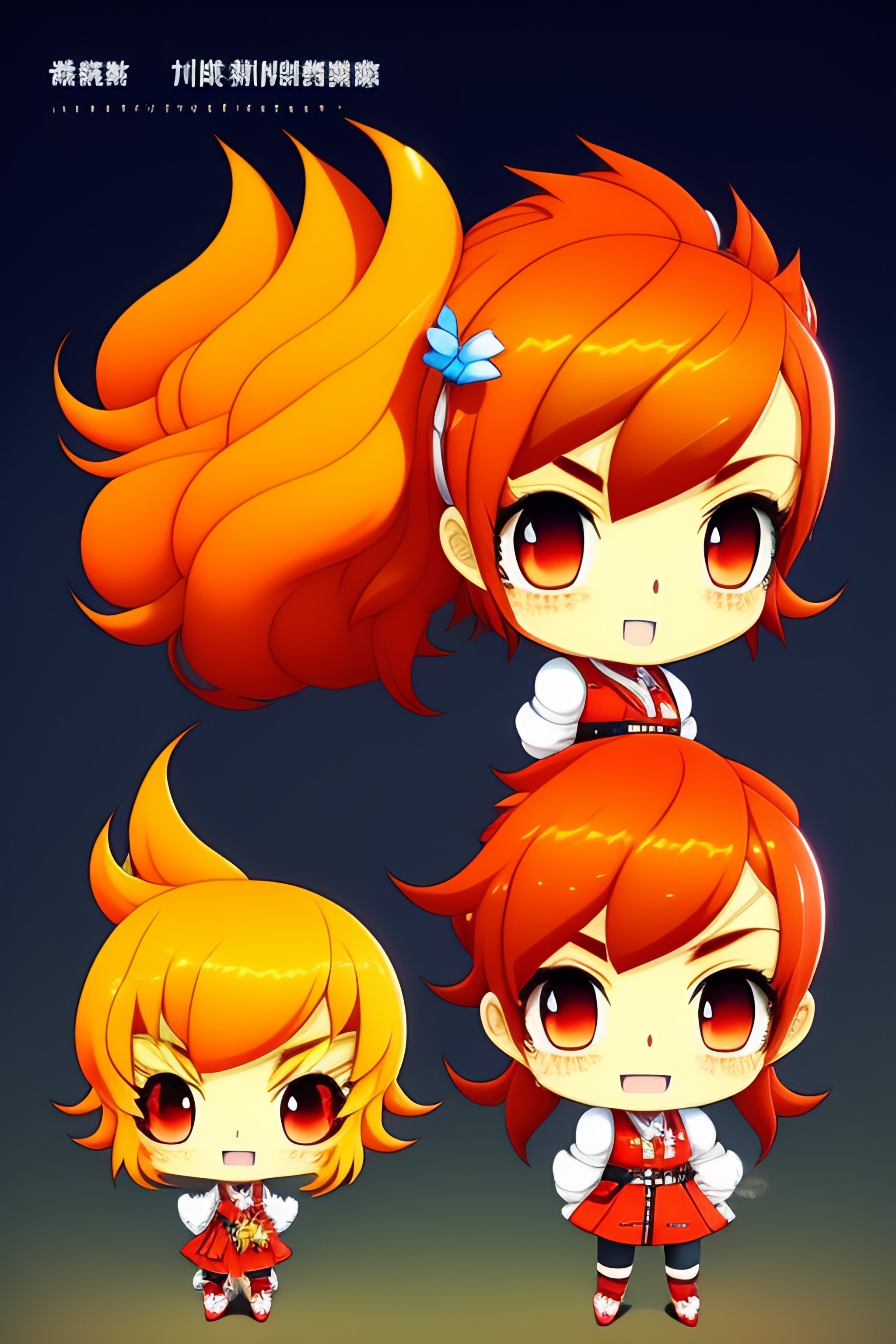 Lexica - Cute fire character chibi style. spiciness after eating, at an ...