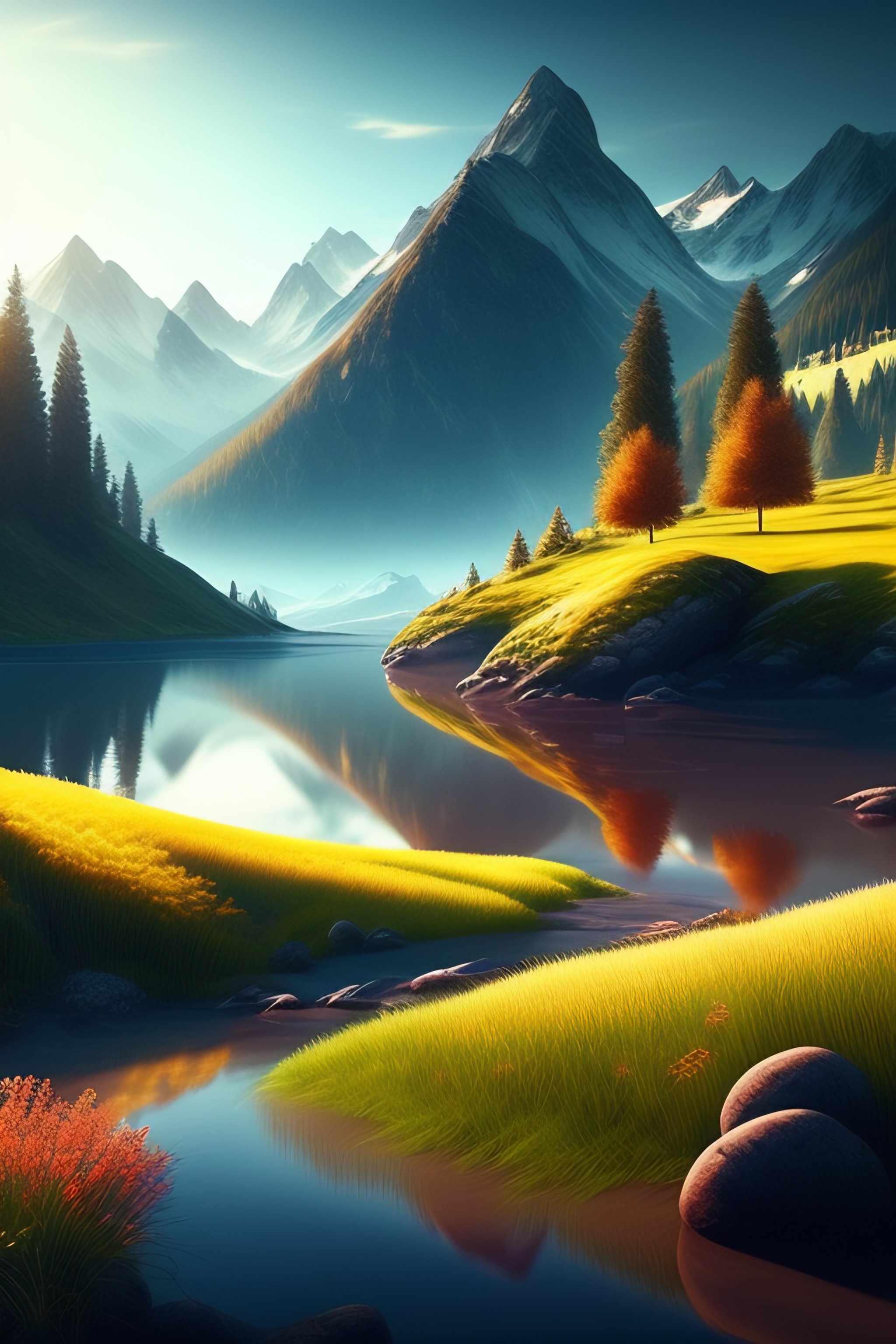 Lexica - Happiness, landscape, beautiful, incredible, sunshine ...