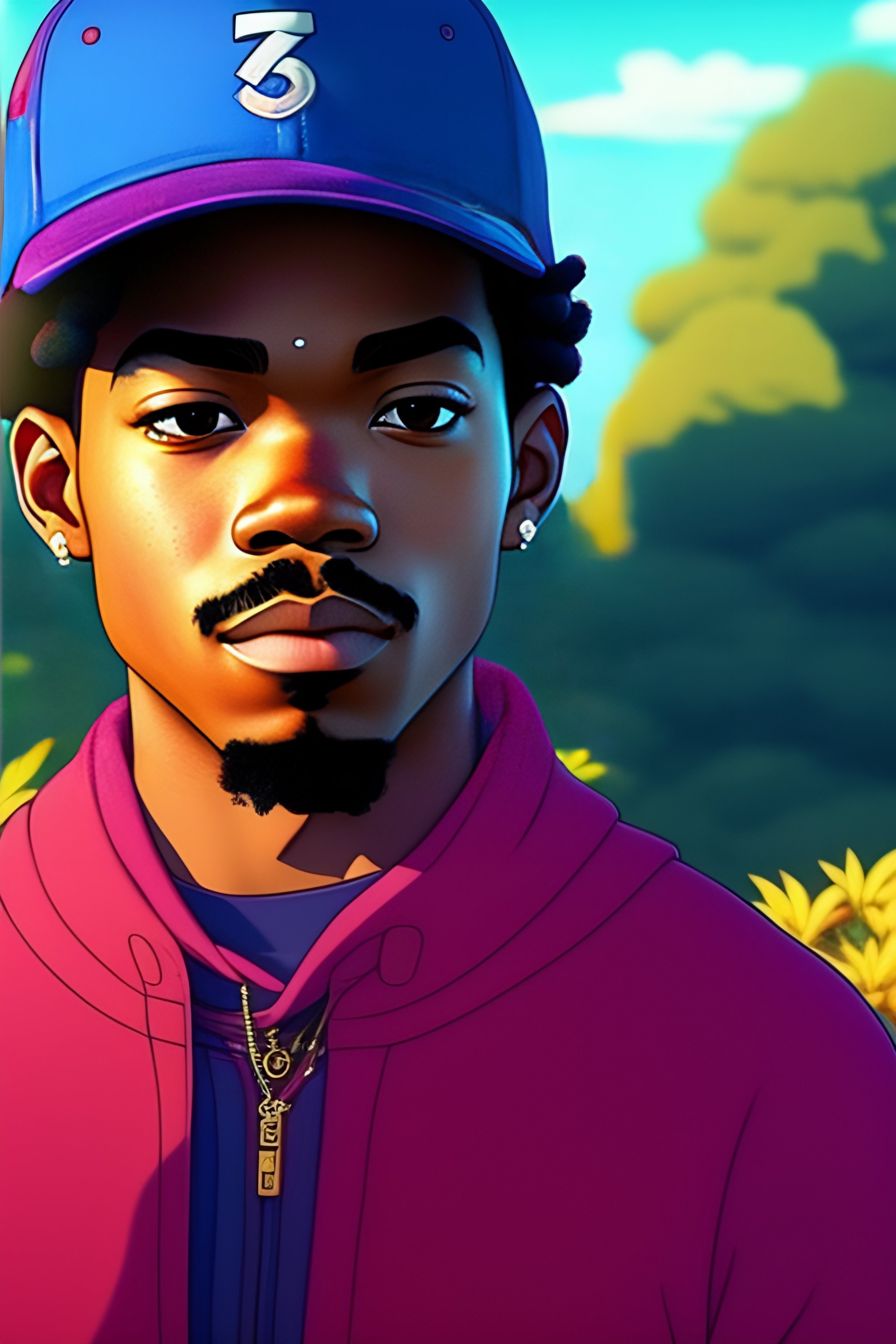 Lexica - A tv still of chance the rapper starring in a ghibli animated ...