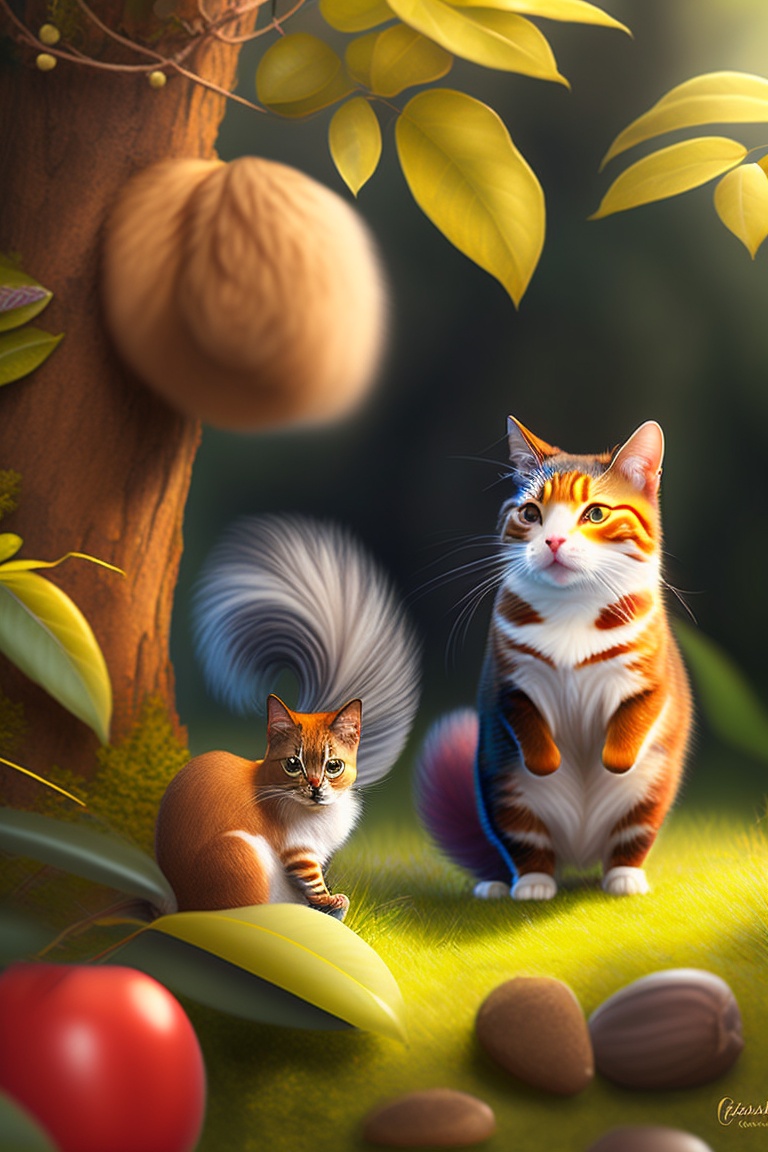 Lexica - Kiki the cat and the woodland creatures encountering a ...