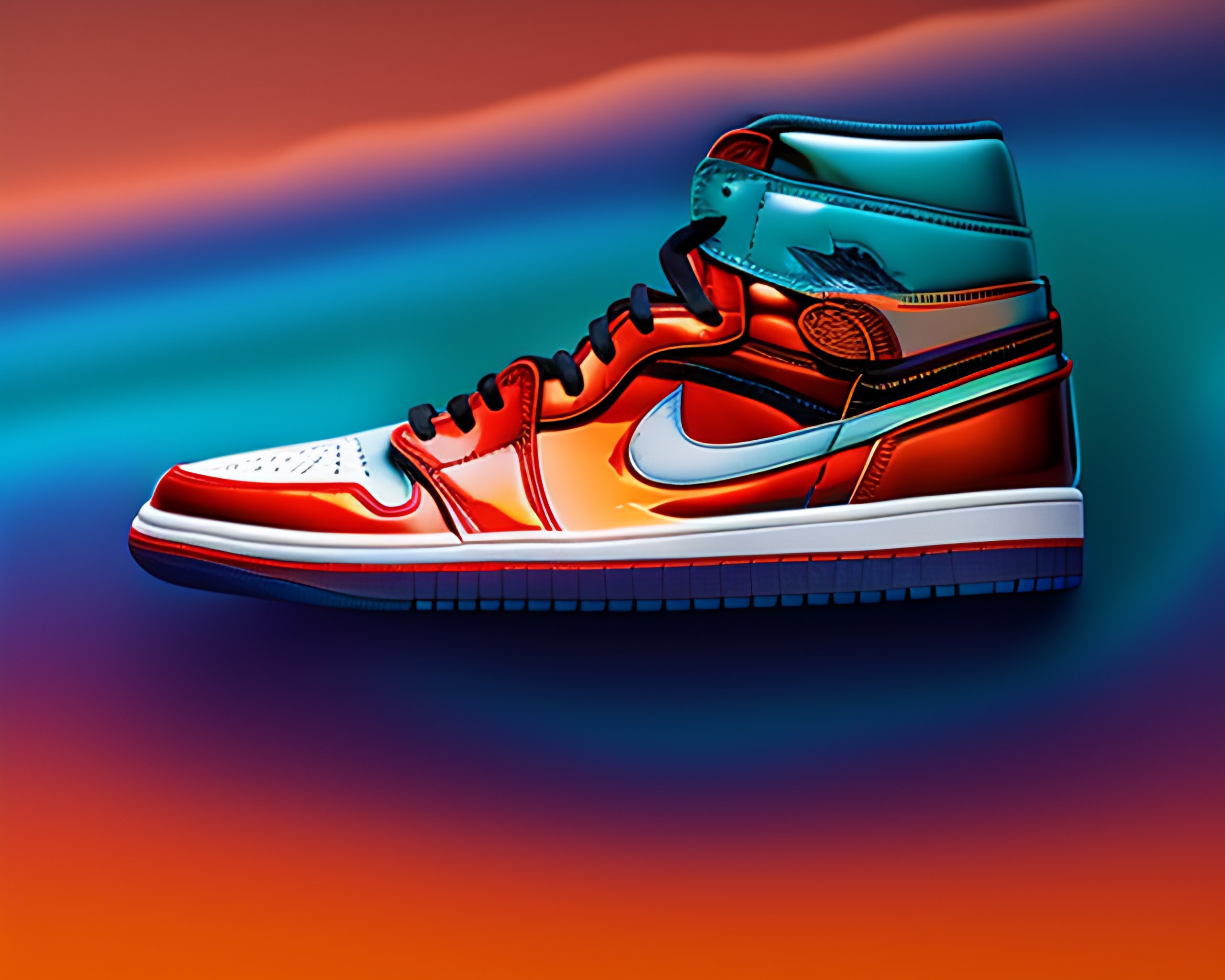 Lexica - Nike jordan 1 "chicago" colorway, pink cloud background