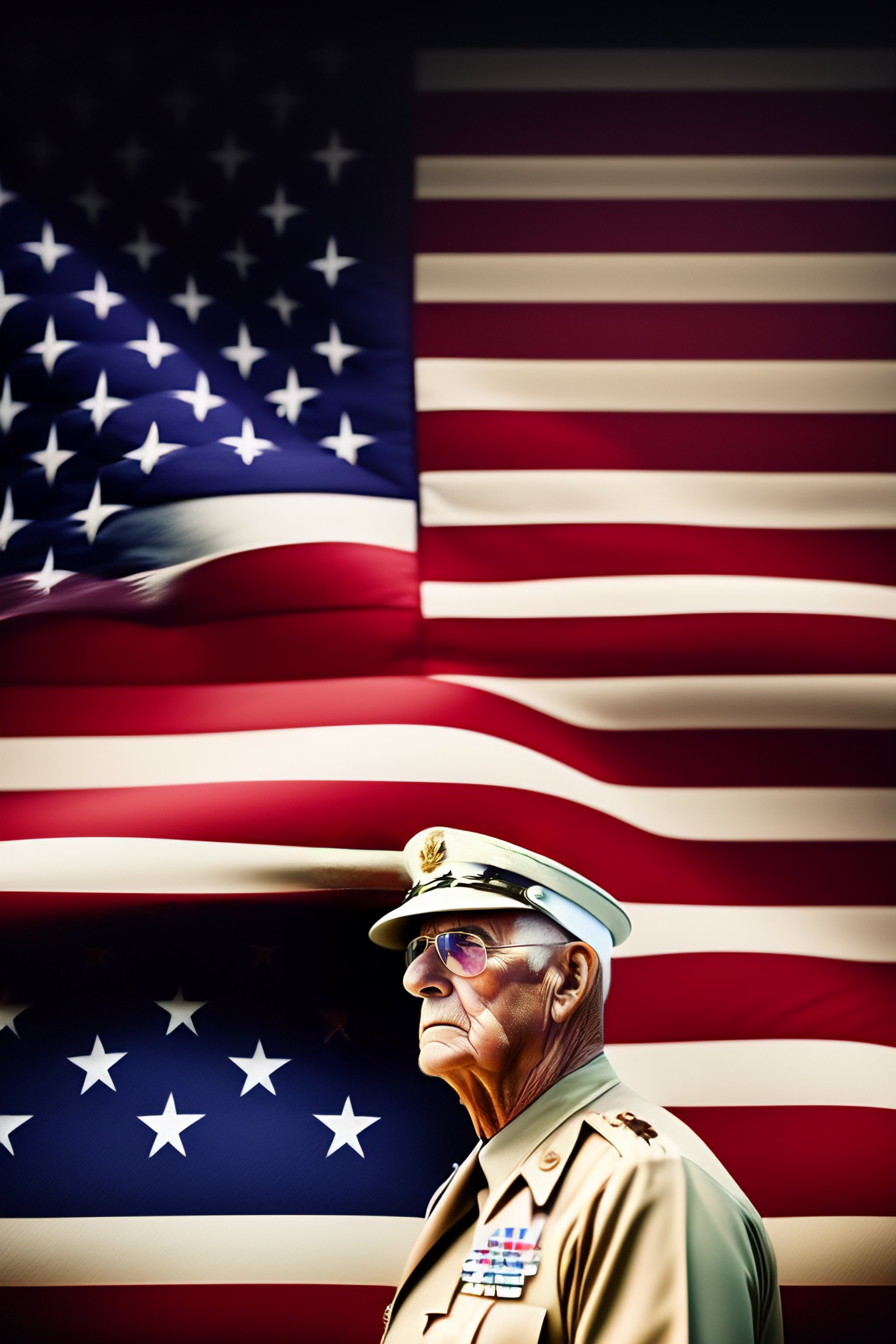 Lexica Us Flag Veteran In War