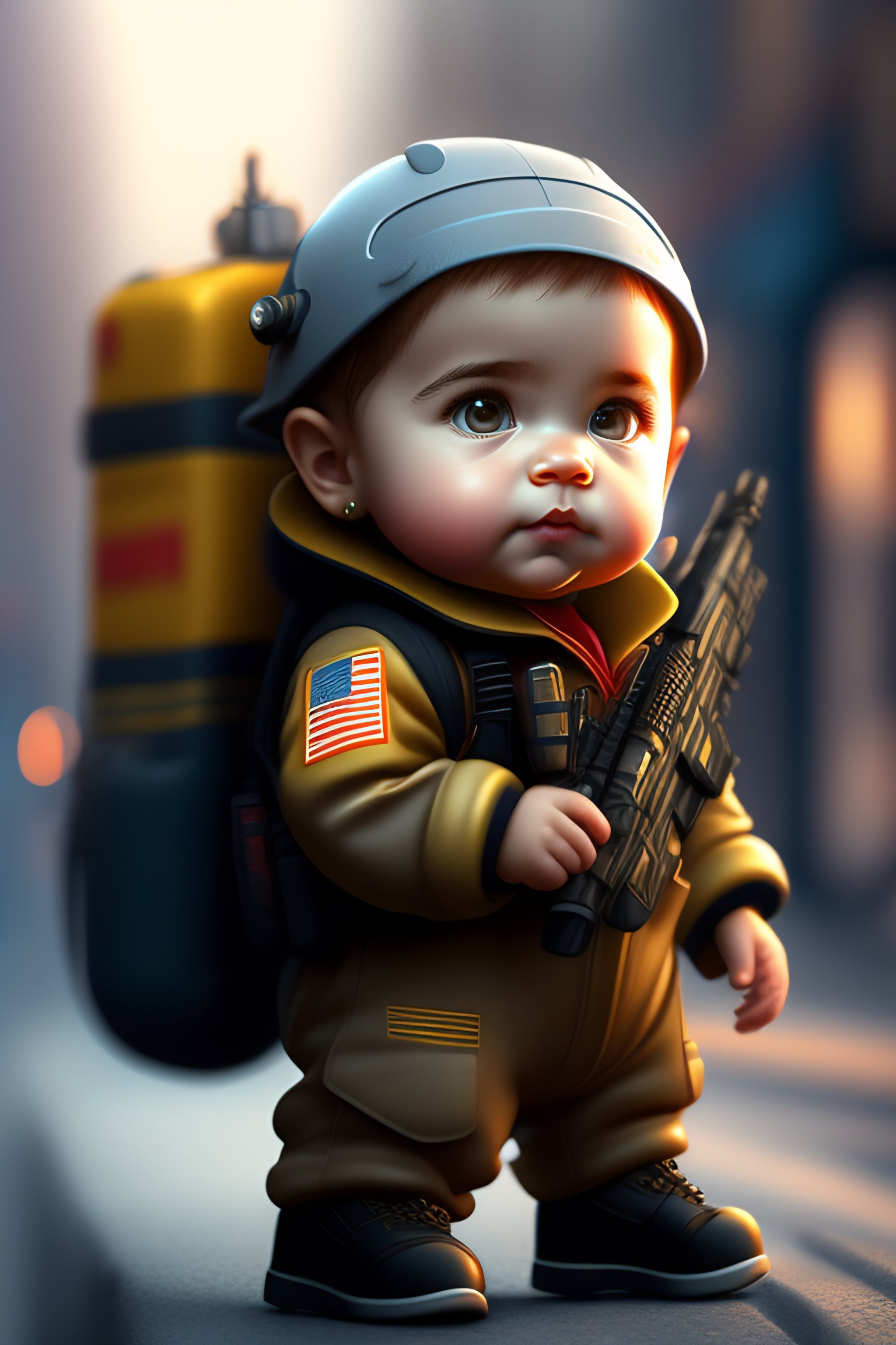 Lexica - Baby Ghostbuster,render, cgsociety, artstation trending ...