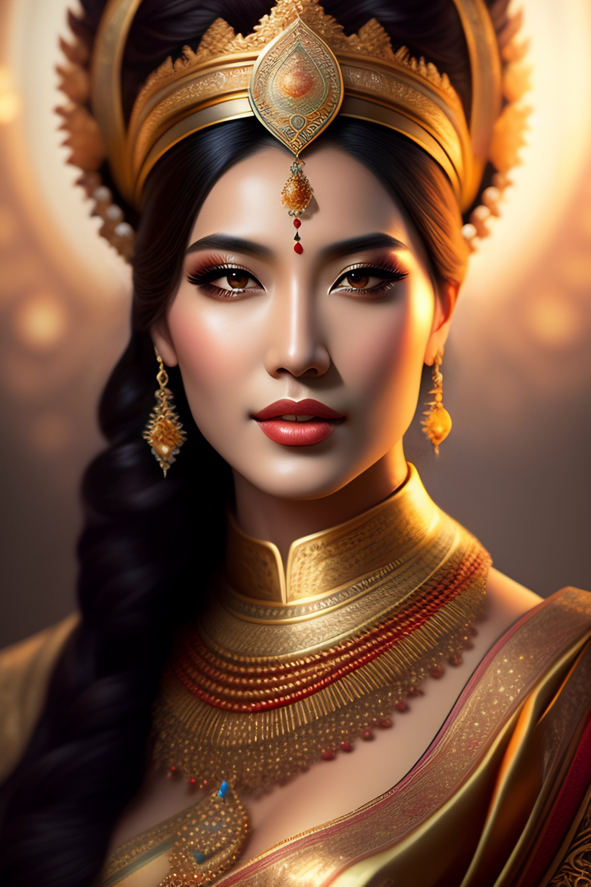 Lexica - Beautiful portrait of an attractive Persian ms puiyi who is a ...