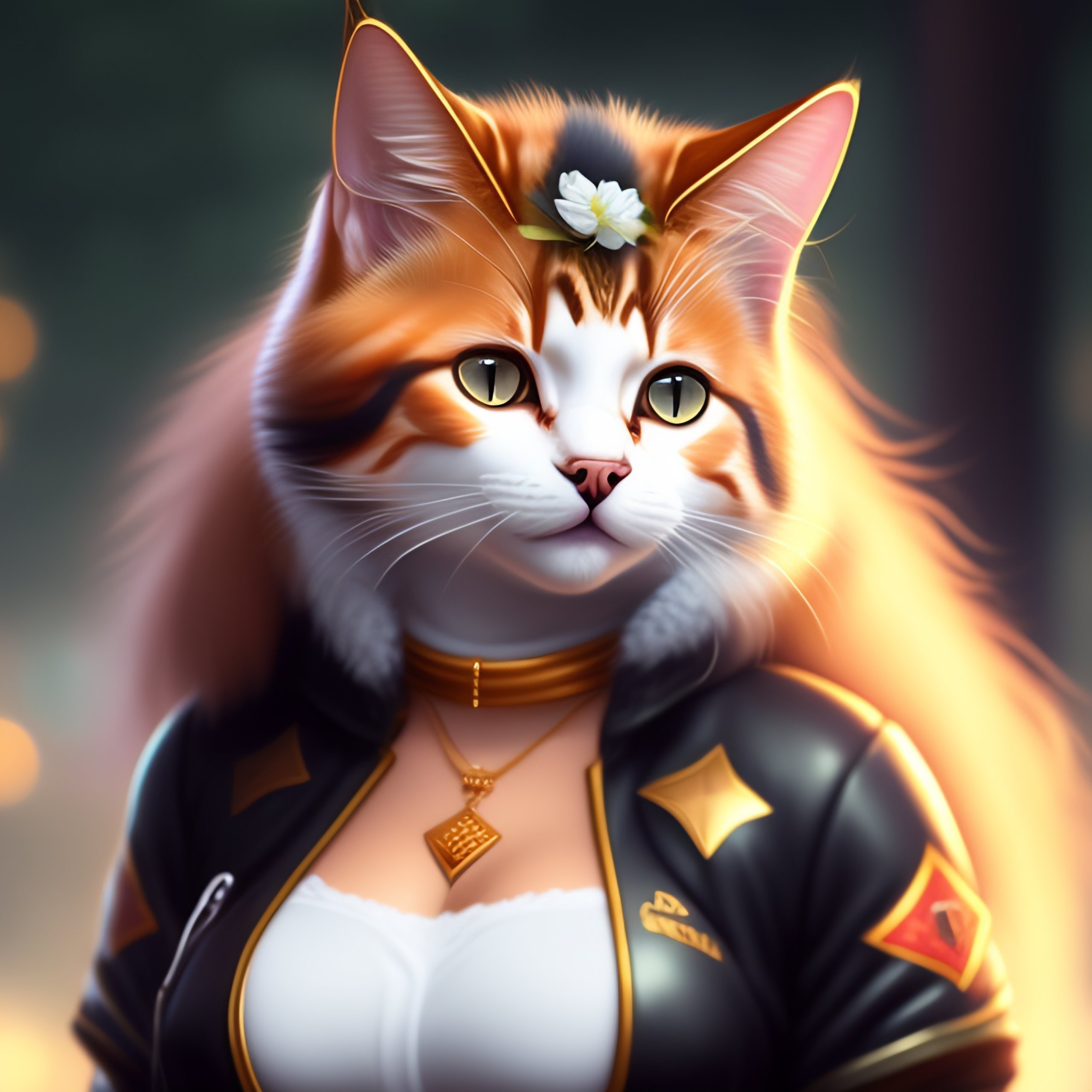 Lexica - Realistic Cat Girl, nya, acaunt for Tinder, fullbody