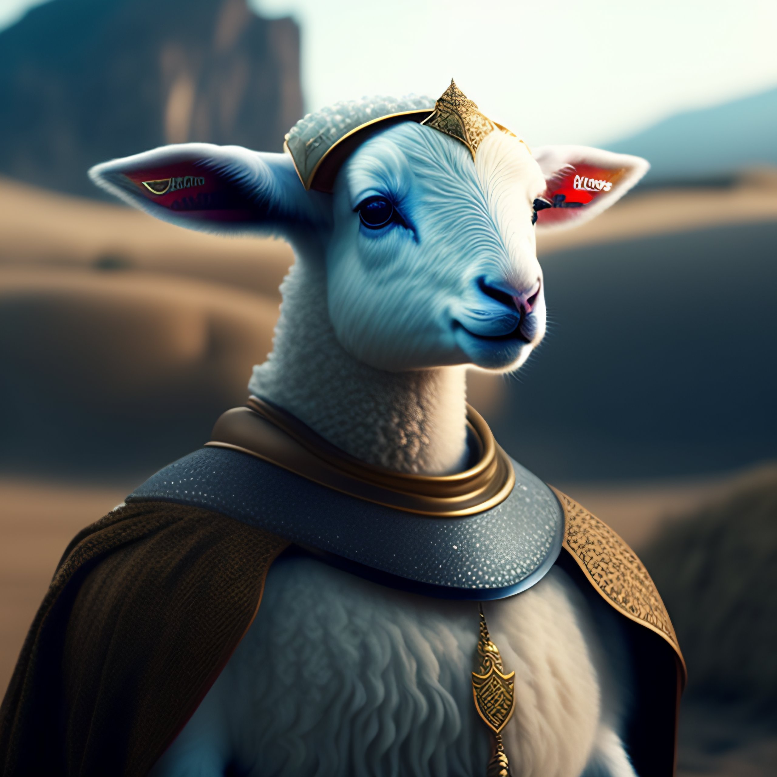 Lexica - A lamb robot IA intelligence, ex machina, dressed like a ...