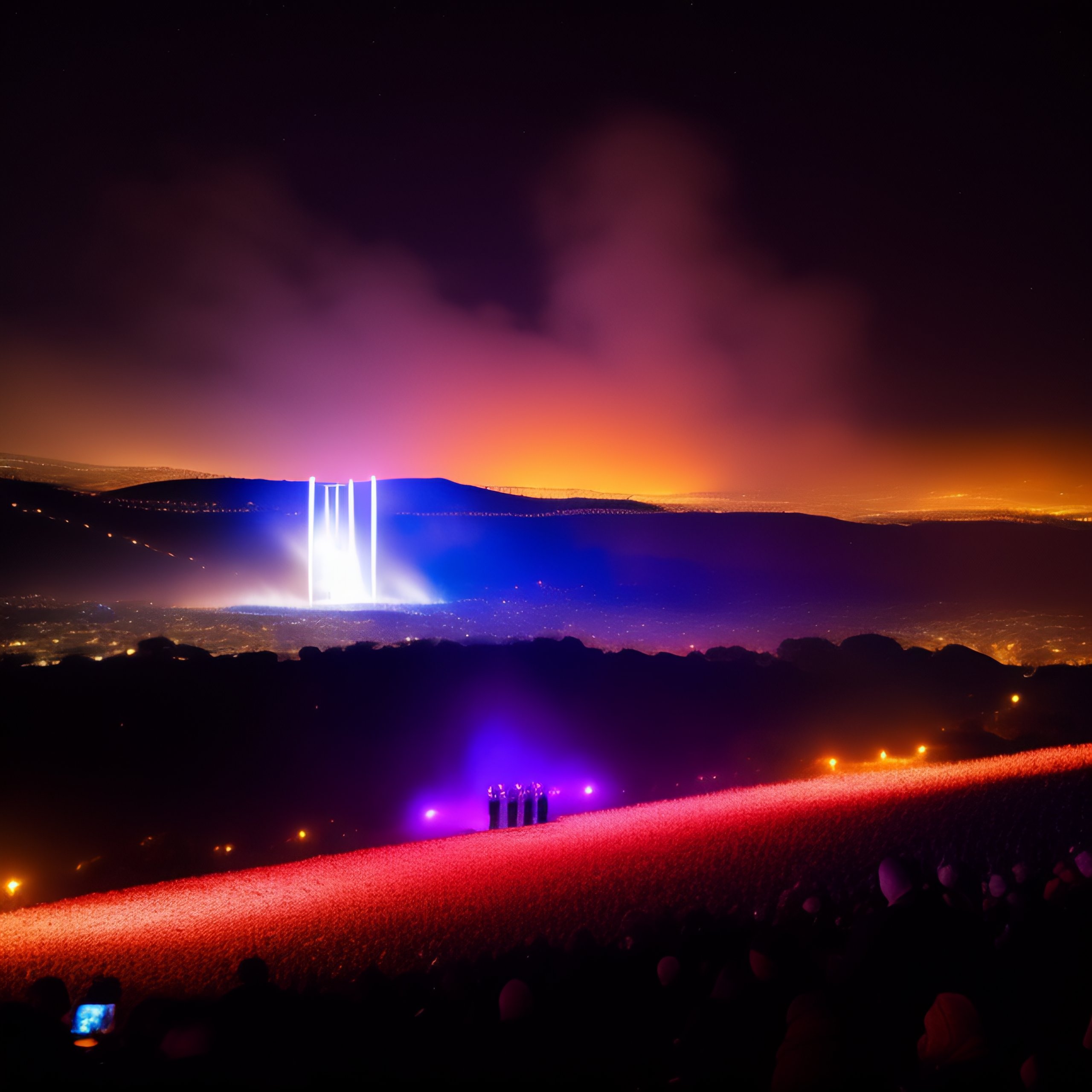 Lexica - Bono and the band R.E.M. standing on red rock hill in San ...