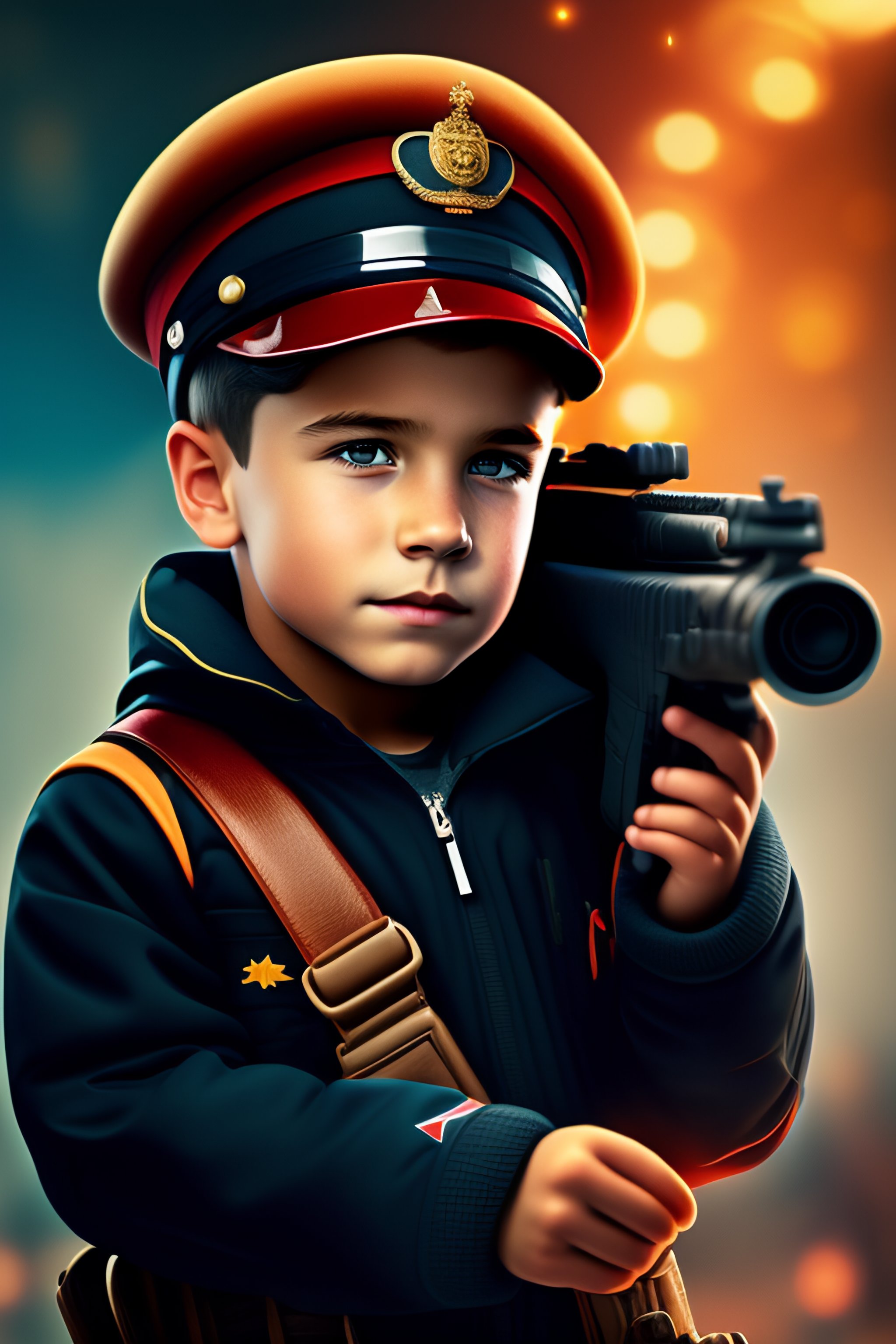 Lexica - Cute boy with a gun