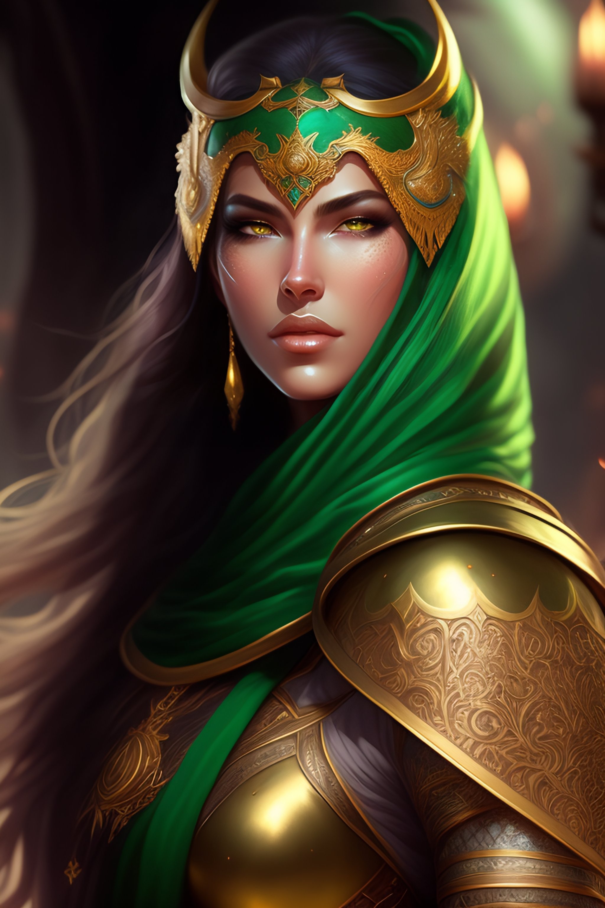Lexica - Fantasy emerald knight, moonlit, HD, illustration, epic, D&D ...