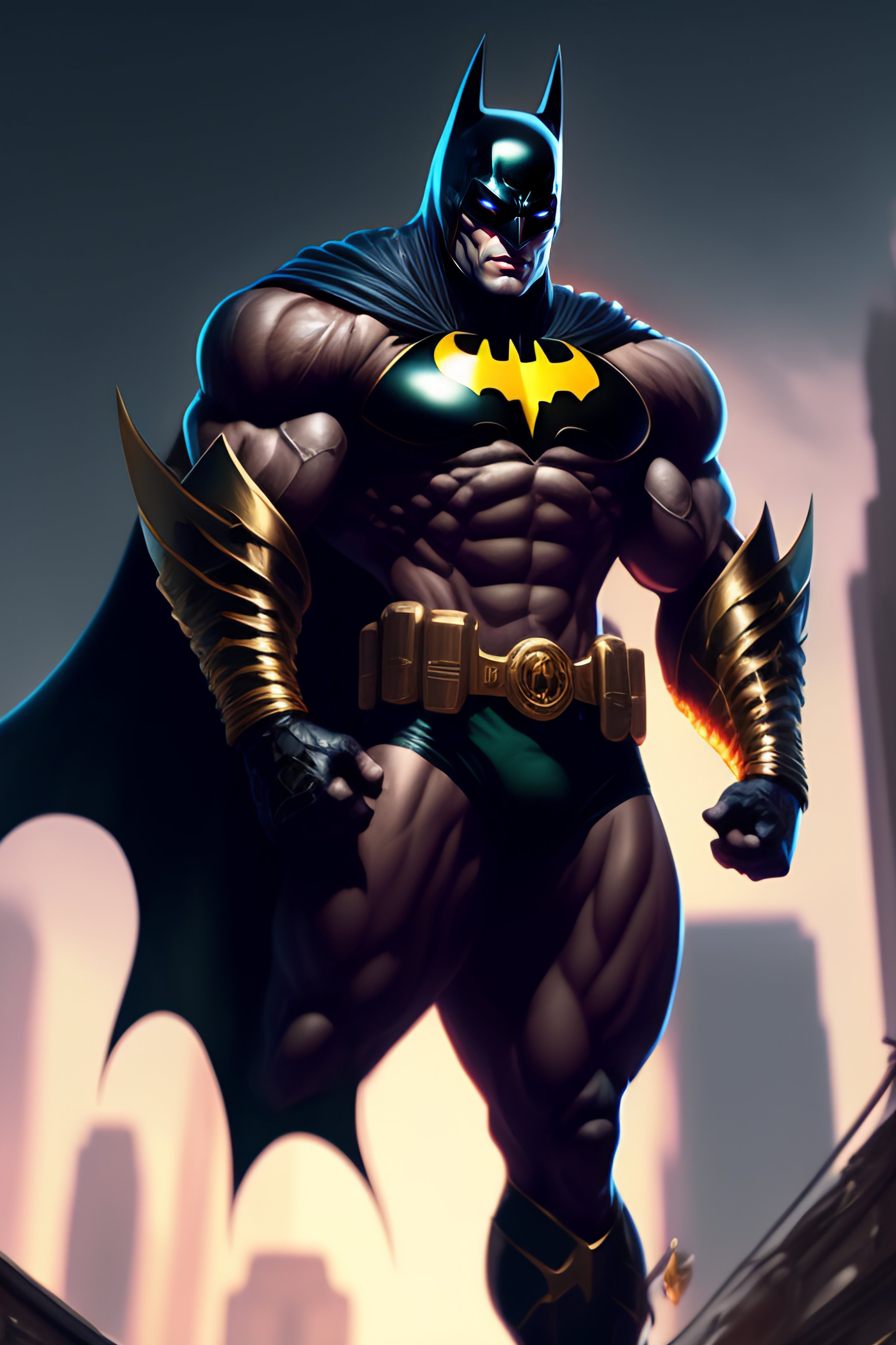 Lexica - Muscular Batman holding skinny muscular joker in arms and love ...