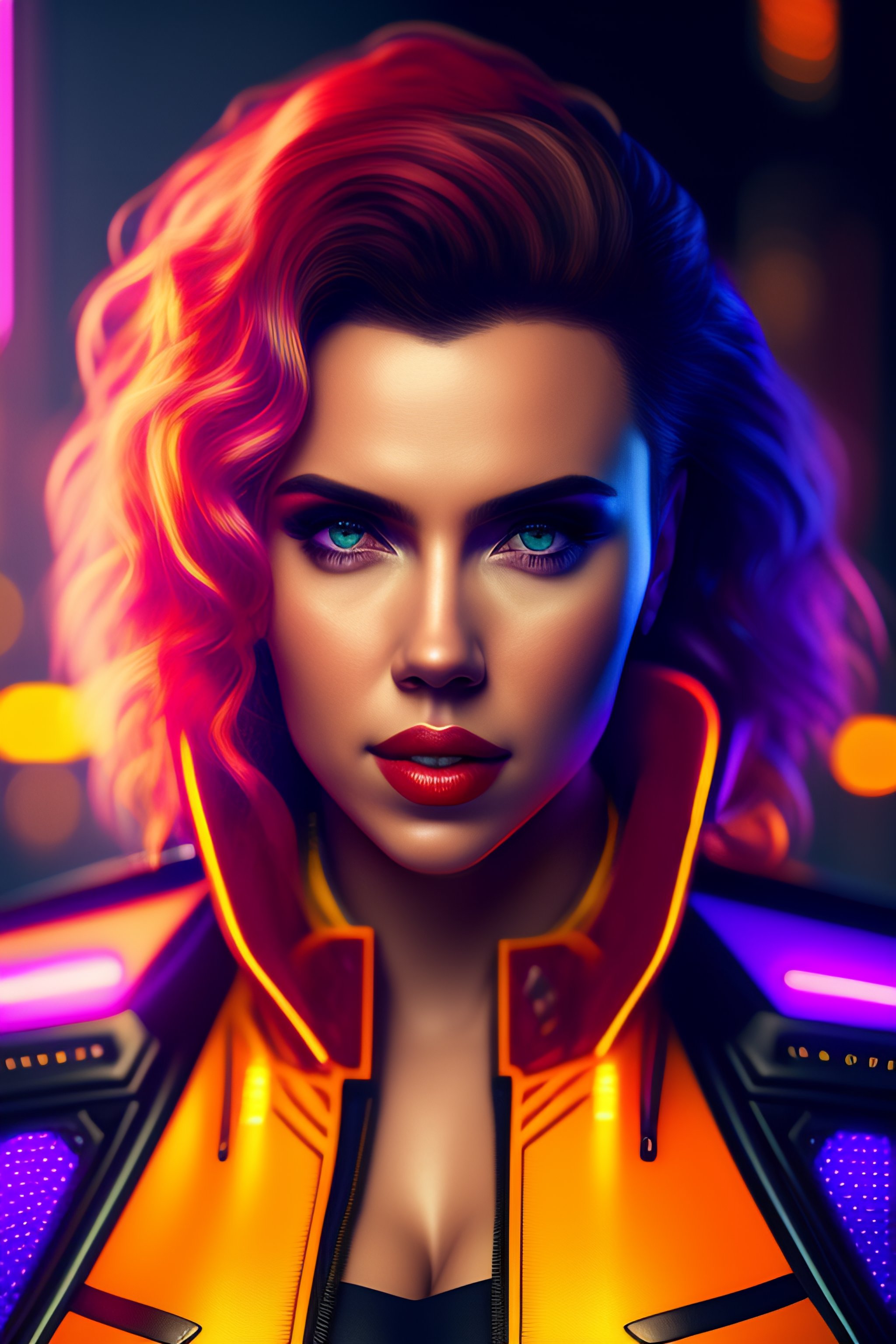 Lexica - Scarlett johansson portrait, cyberpunk 2 0 7 7, cyberpunk judy ...