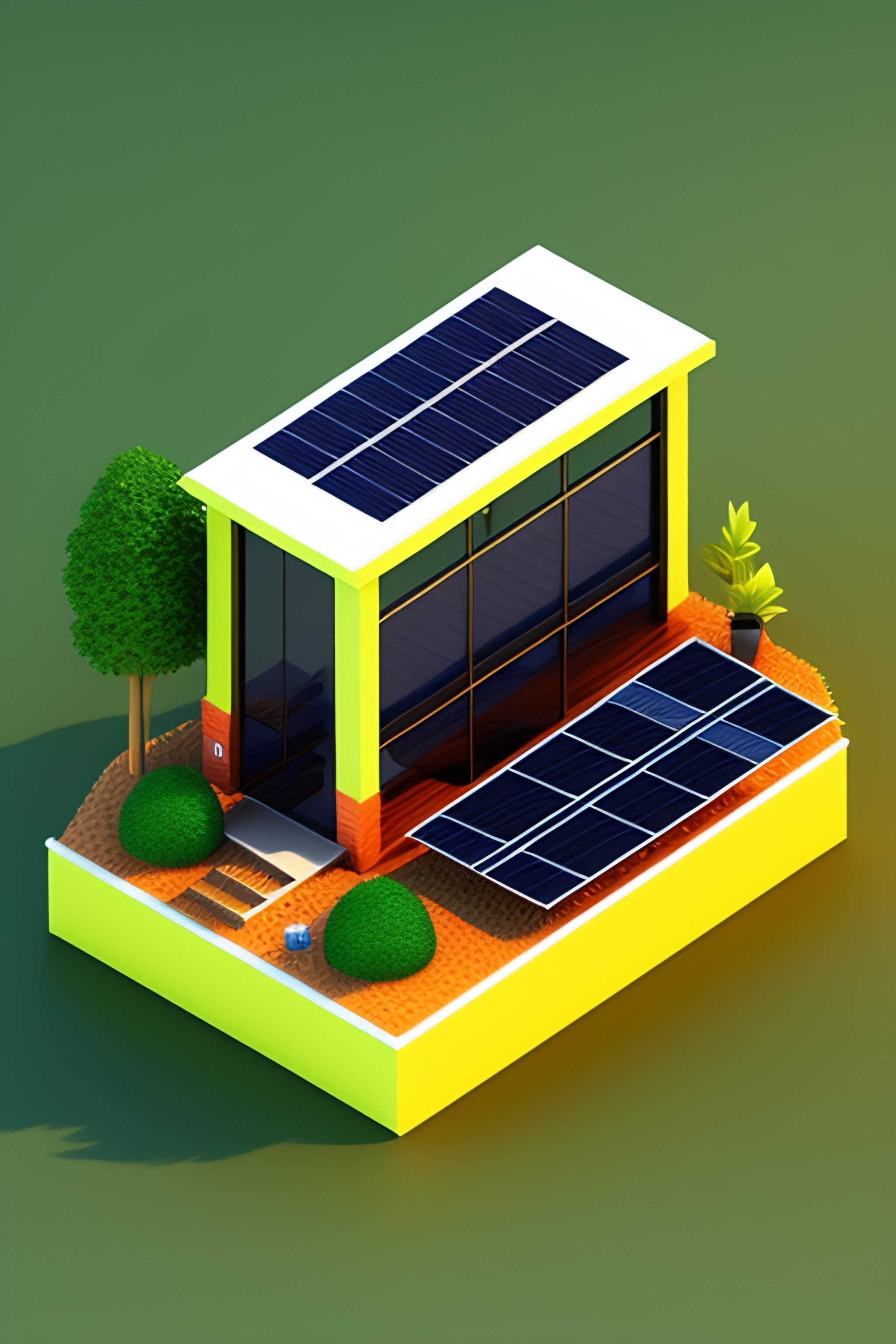 Lexica - 3d isometric solar power board