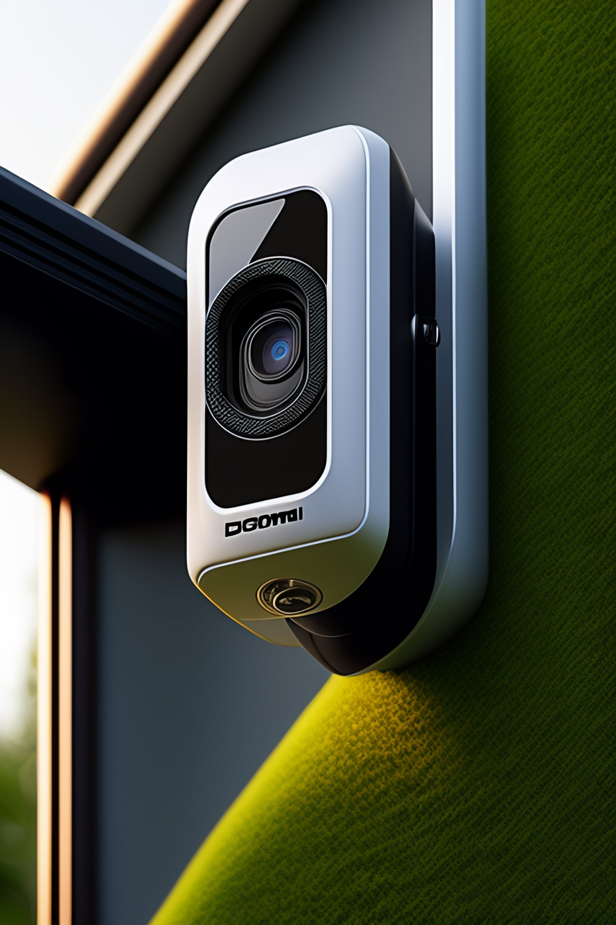 Lexica - Domo security camera in wall of luxury villa Garden