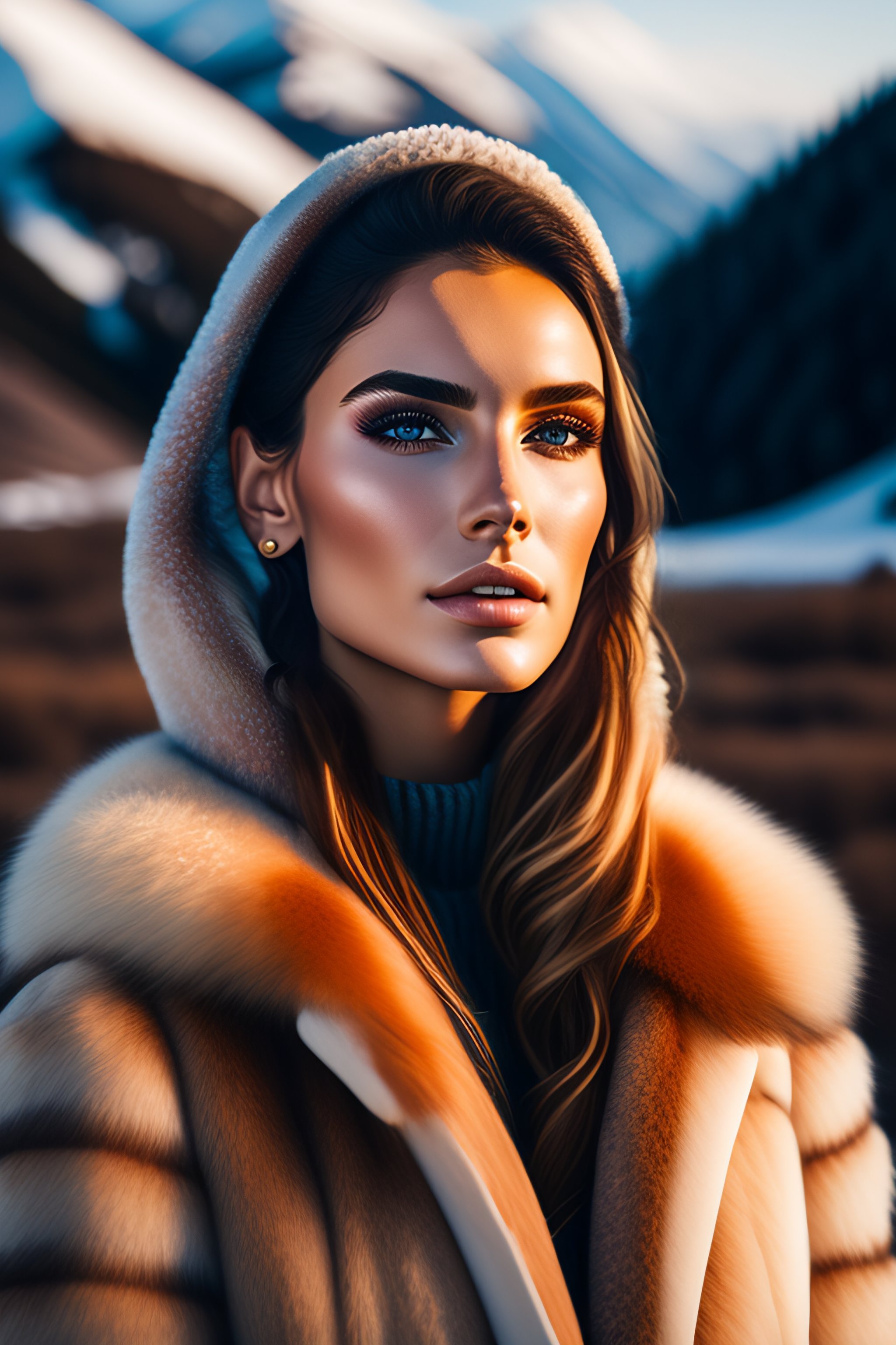 Lexica - Realistic full potrait of Beautiful romanian model with makeup ...