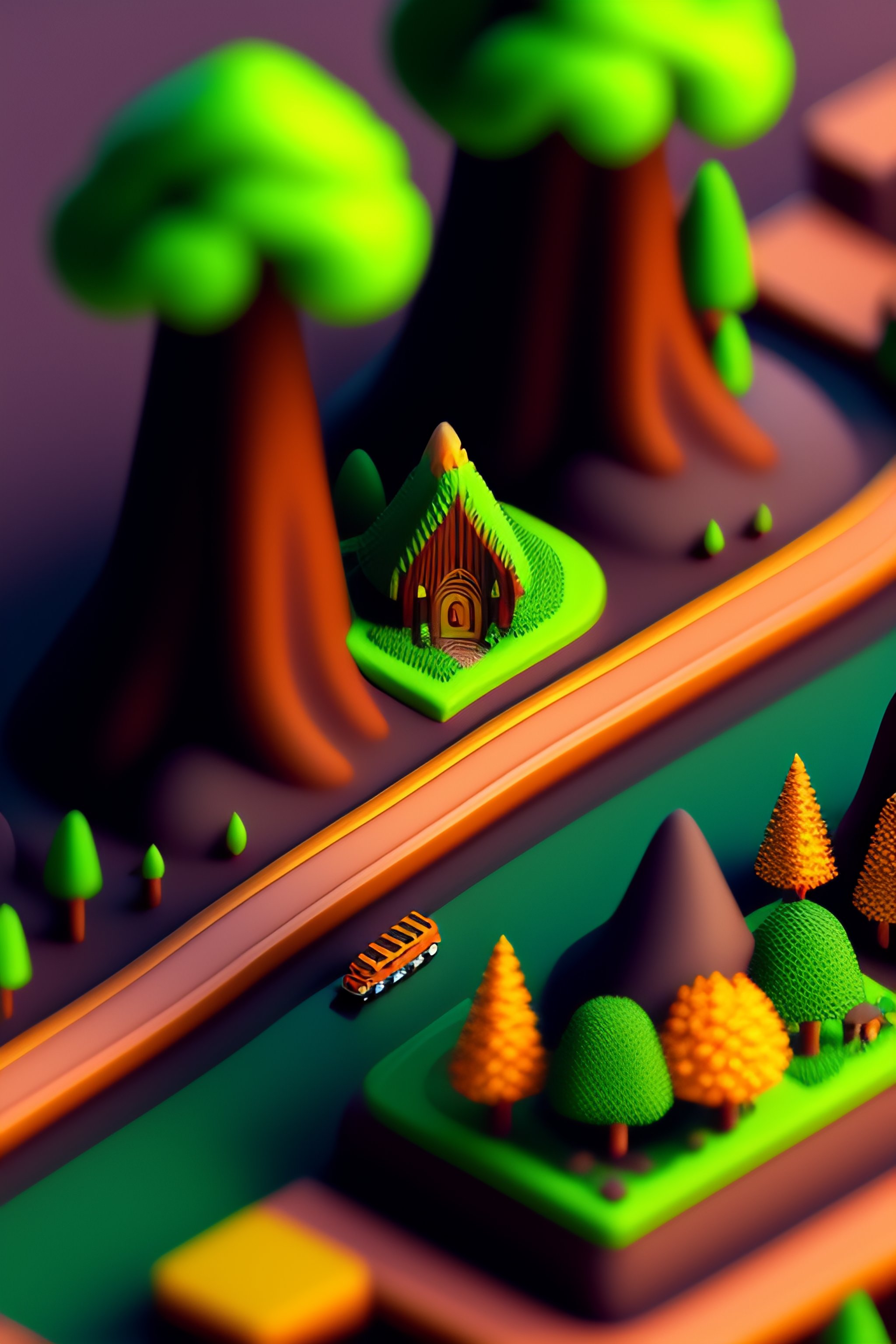 Lexica - Detailed isometric forest with river, pixel art, c4d, full ...