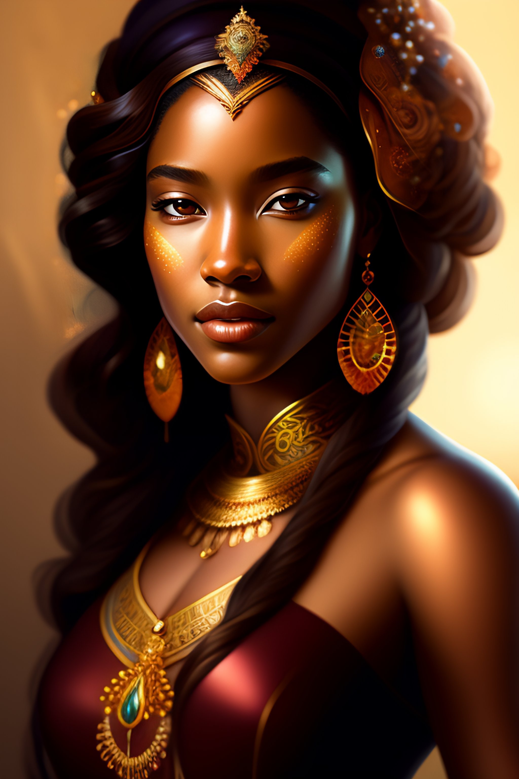 Lexica - Beautiful portrait of an attractive Princess, beautiful brown ...