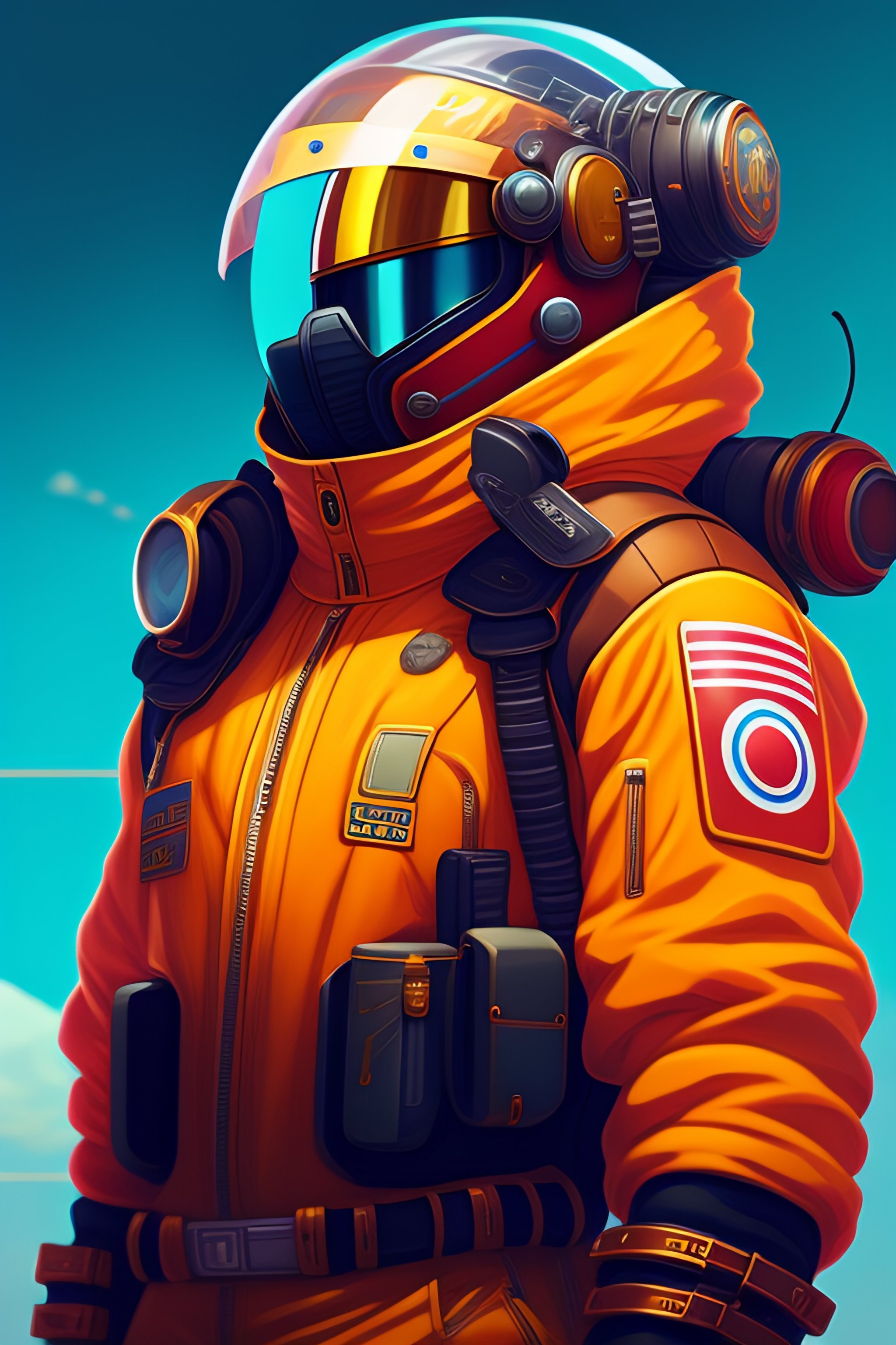 Lexica - Chris Evans driving a a steampunk-cyberpunk Jetpack, style of ...