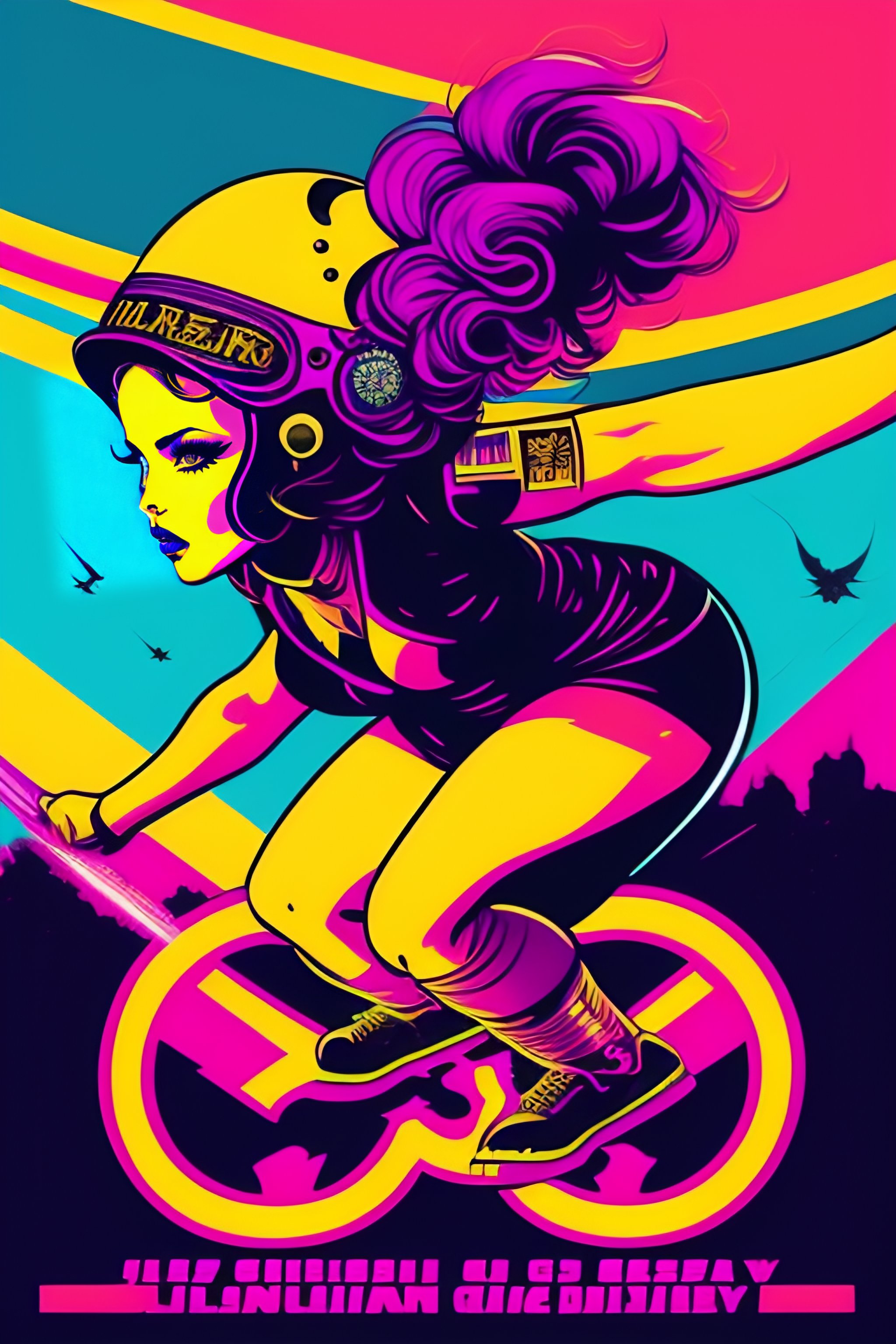 Lexica - Roller derby girl sprinting Cross-Over, logo design by ...