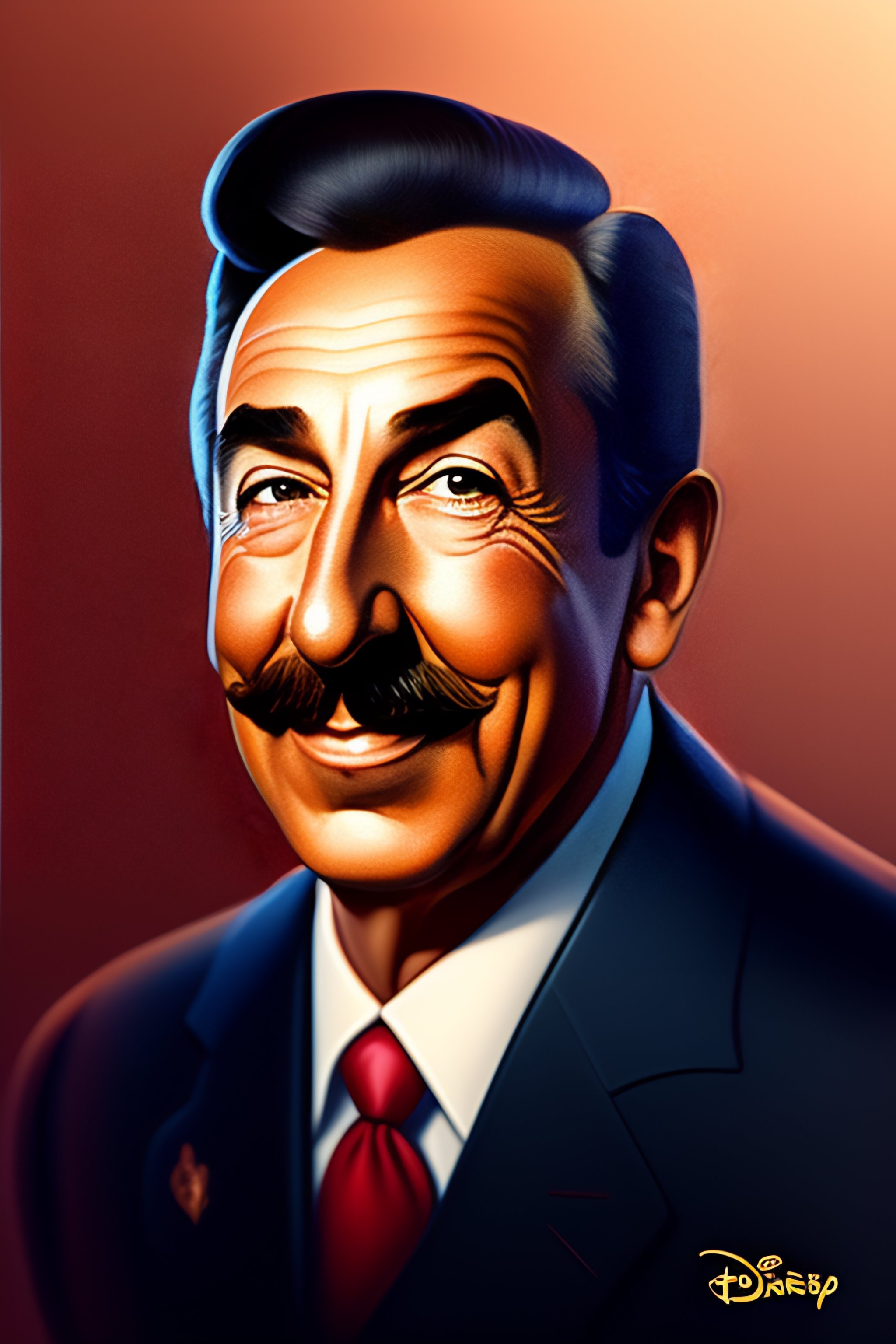 Lexica - Cartoon portrait of Walt Disney, fantasy, dreamlike ...