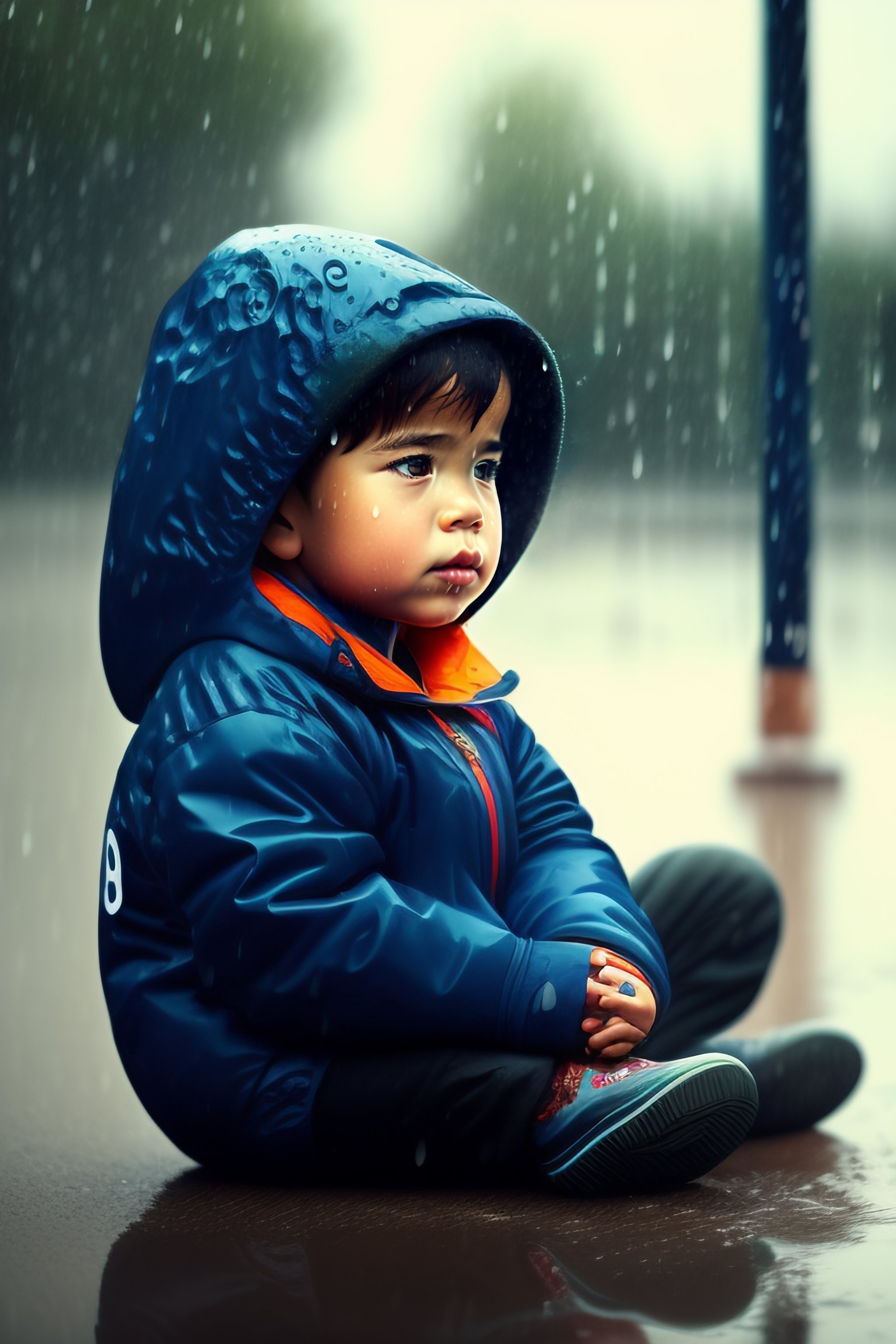 Kid Playing Alone Sad