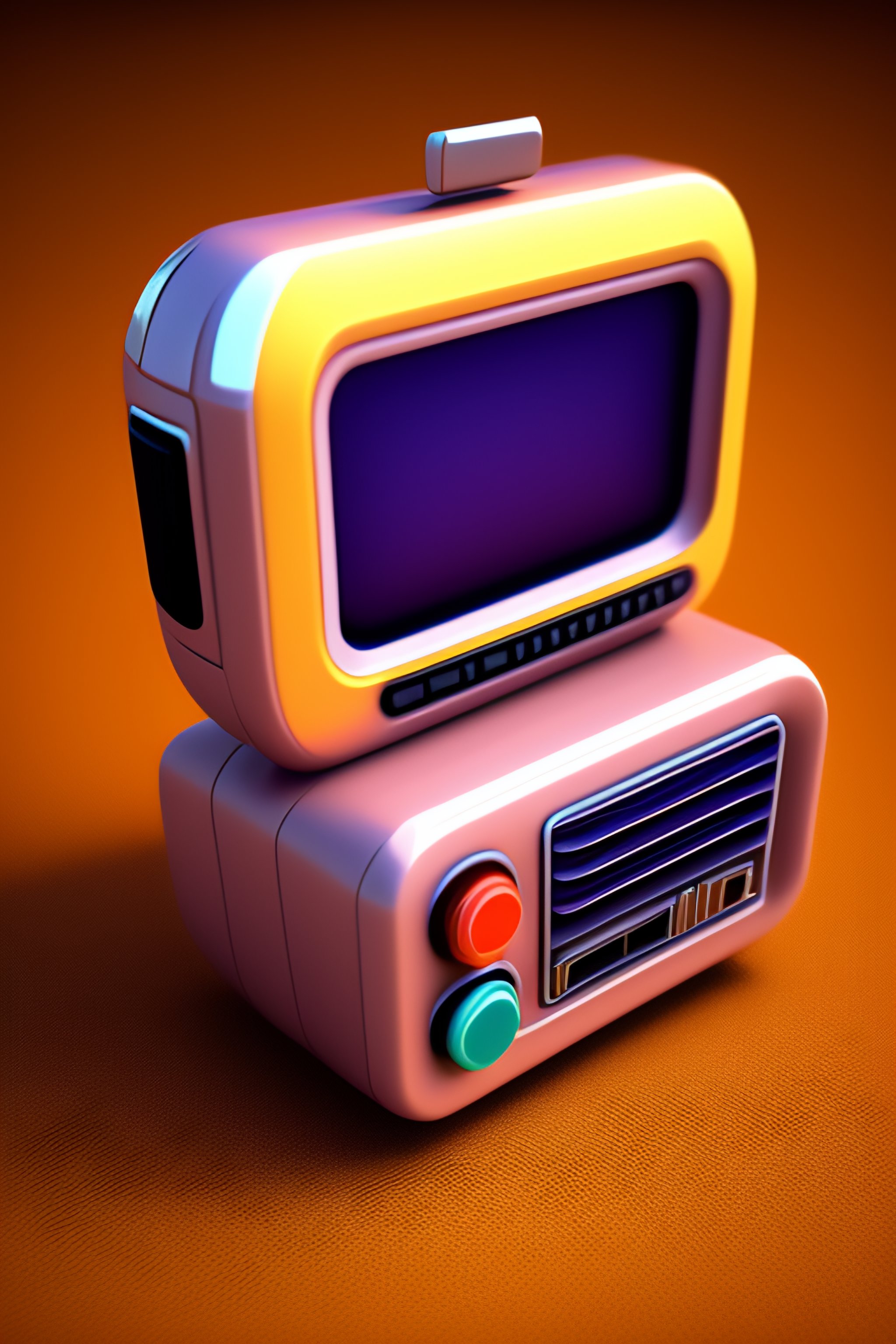 Lexica - 3D pixel retro tiny cute electronics render.
