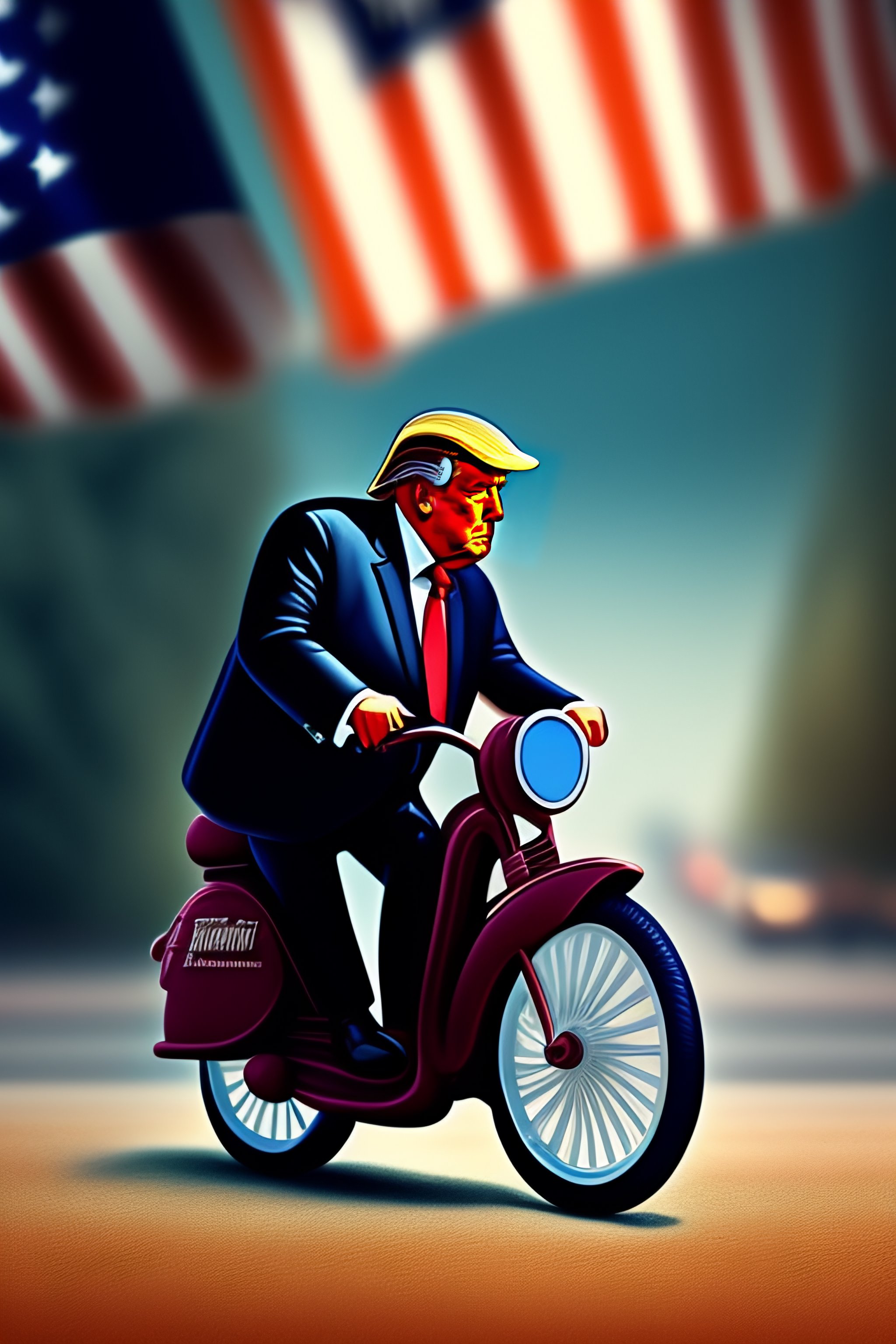 Lexica - Trump in bike