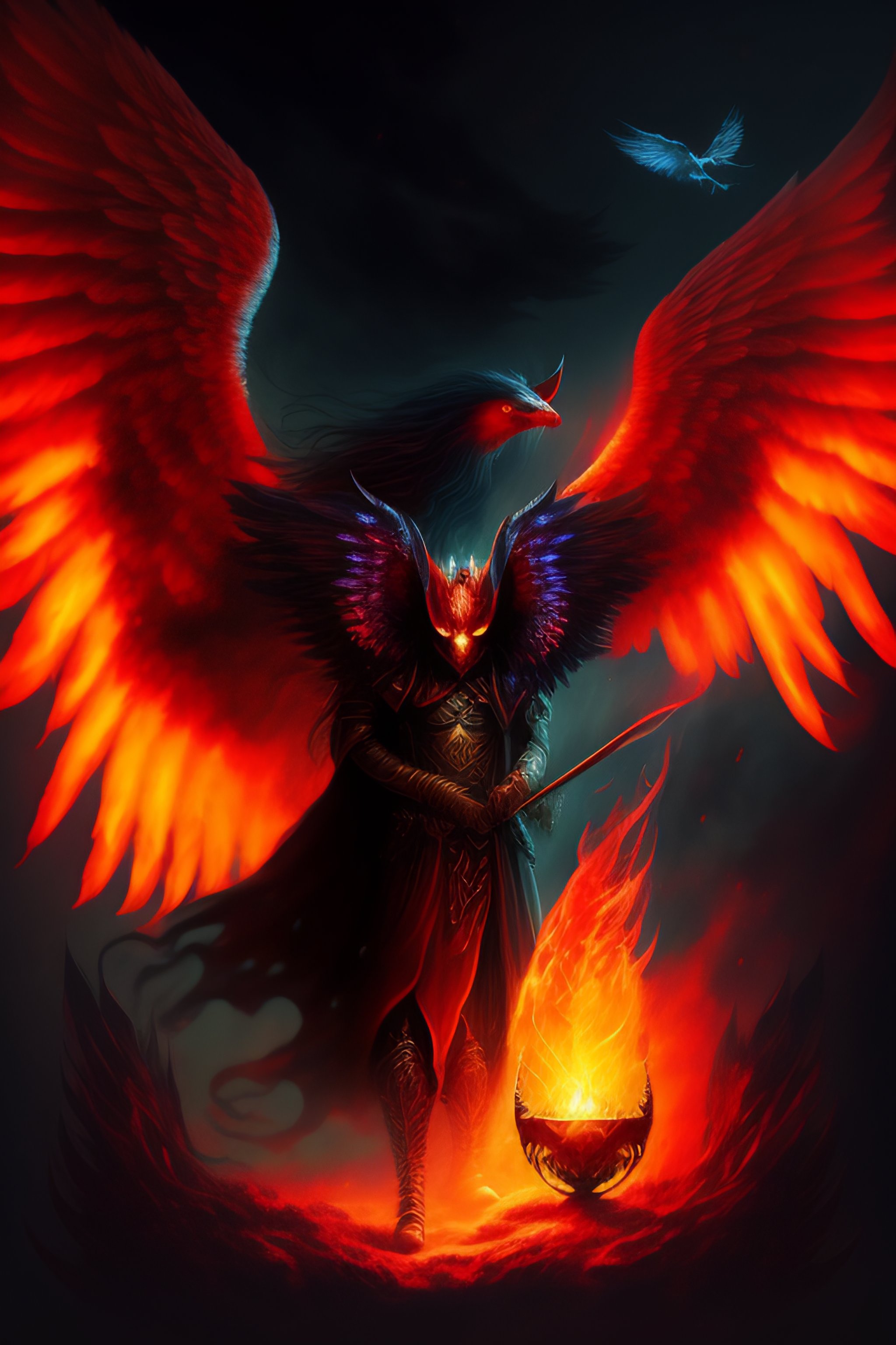 Half Angel Half Demon Wings