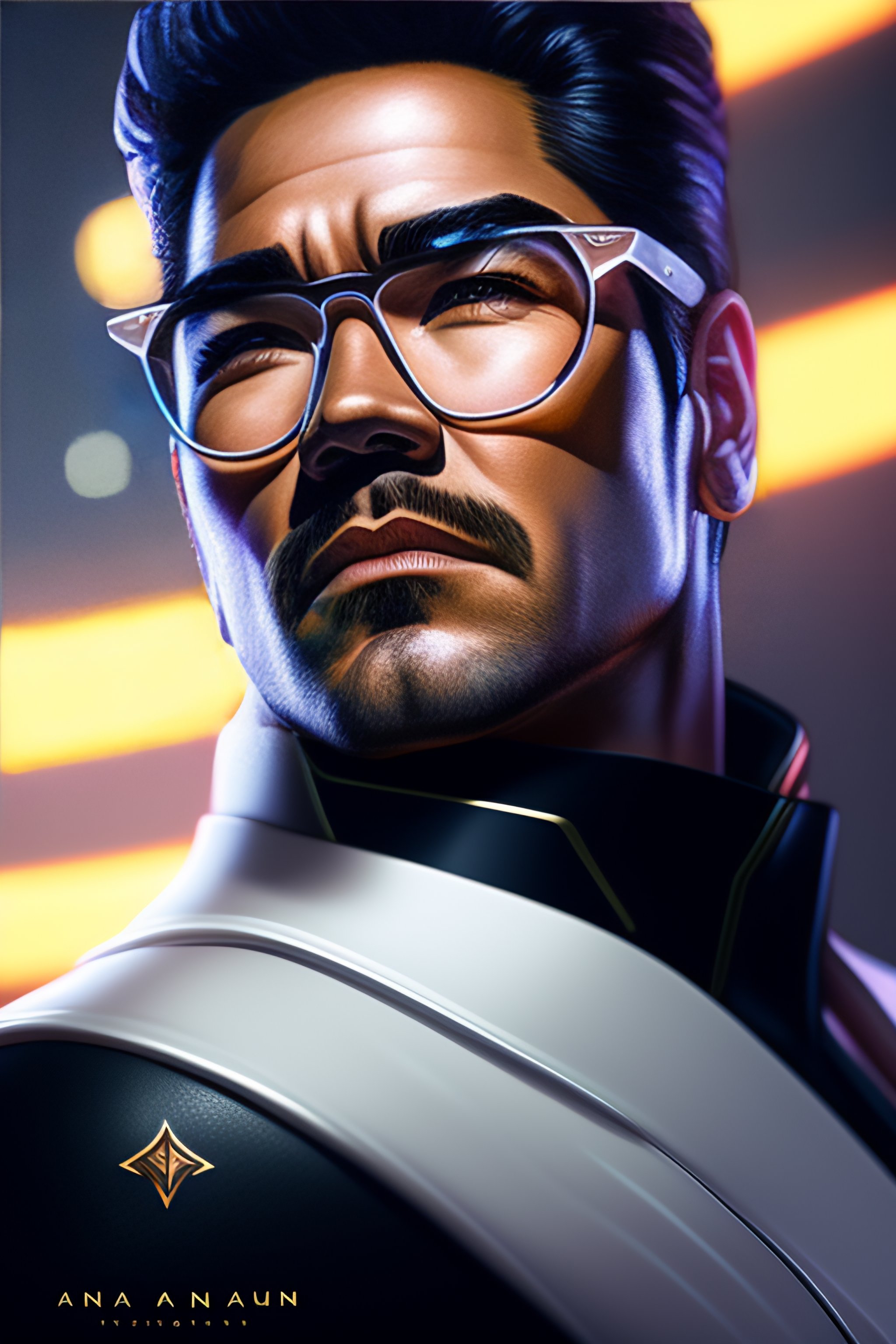 Lexica - Portrait of dean cain with Protection Glasses white and black ...