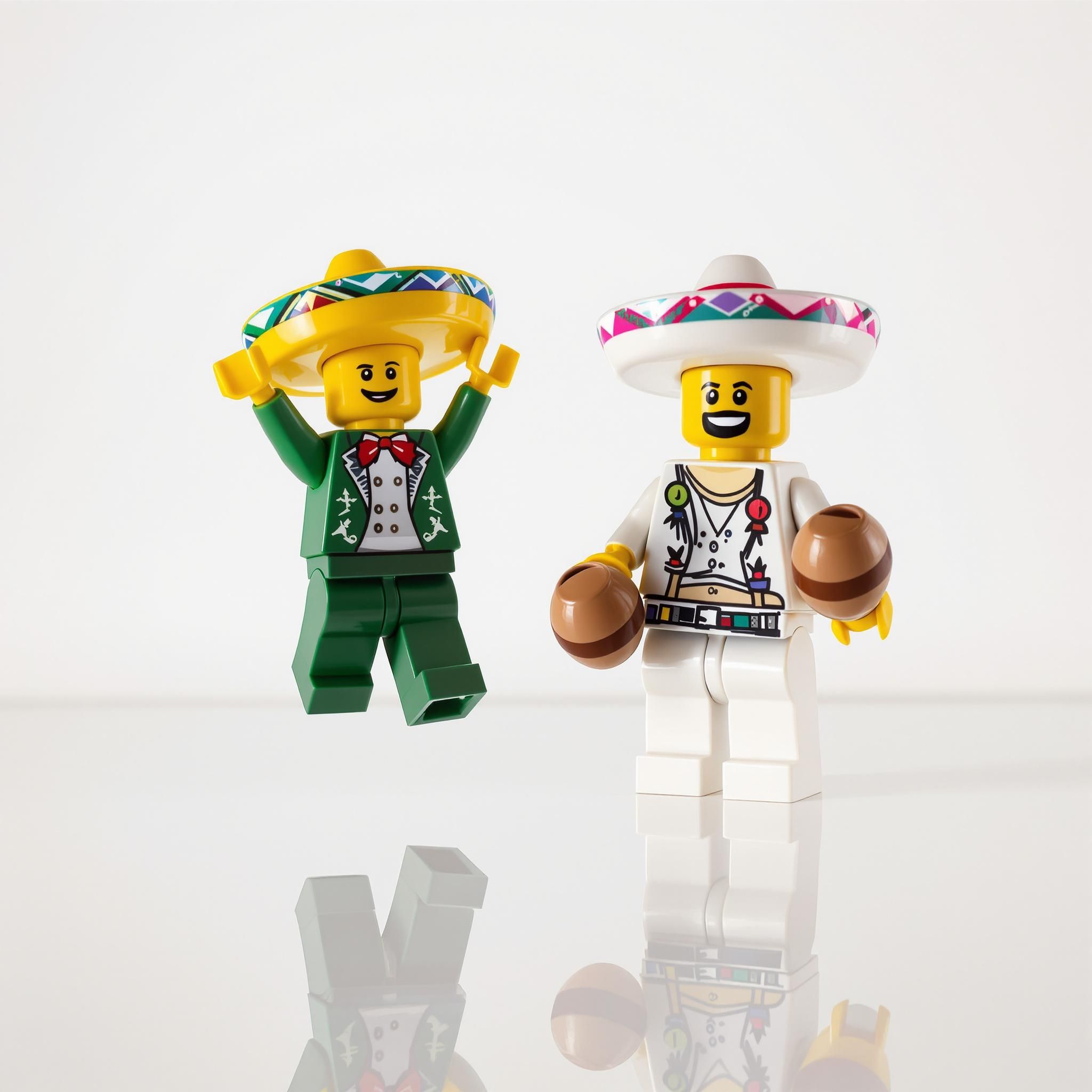 Lexica - A professional production photo of two Mexican Lego action ...