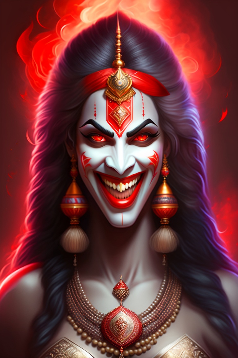 Lexica - Kali a demon according to Hindu mythology , female, big teeth ...