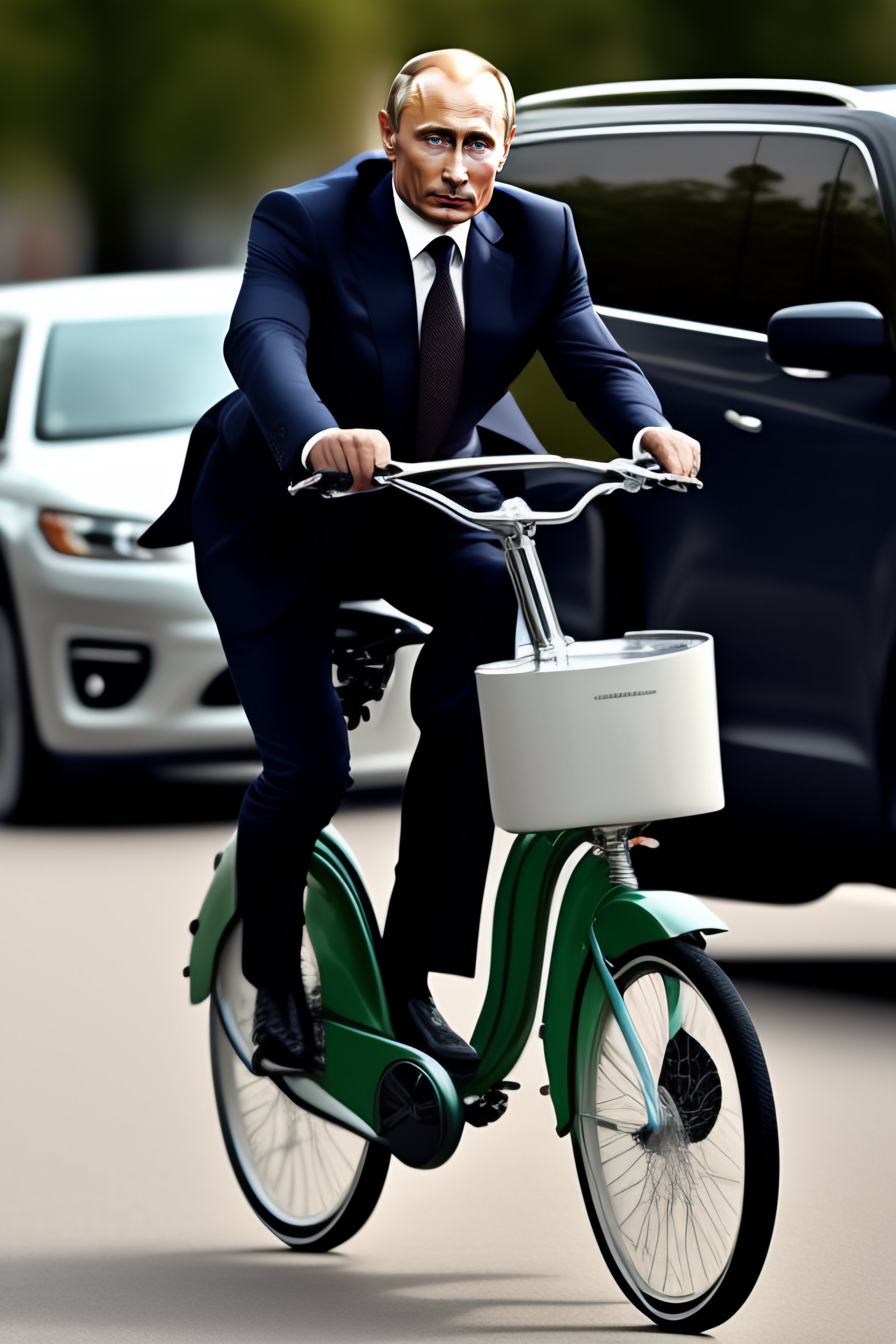 Lexica - Vladimir putin riding bicyclette