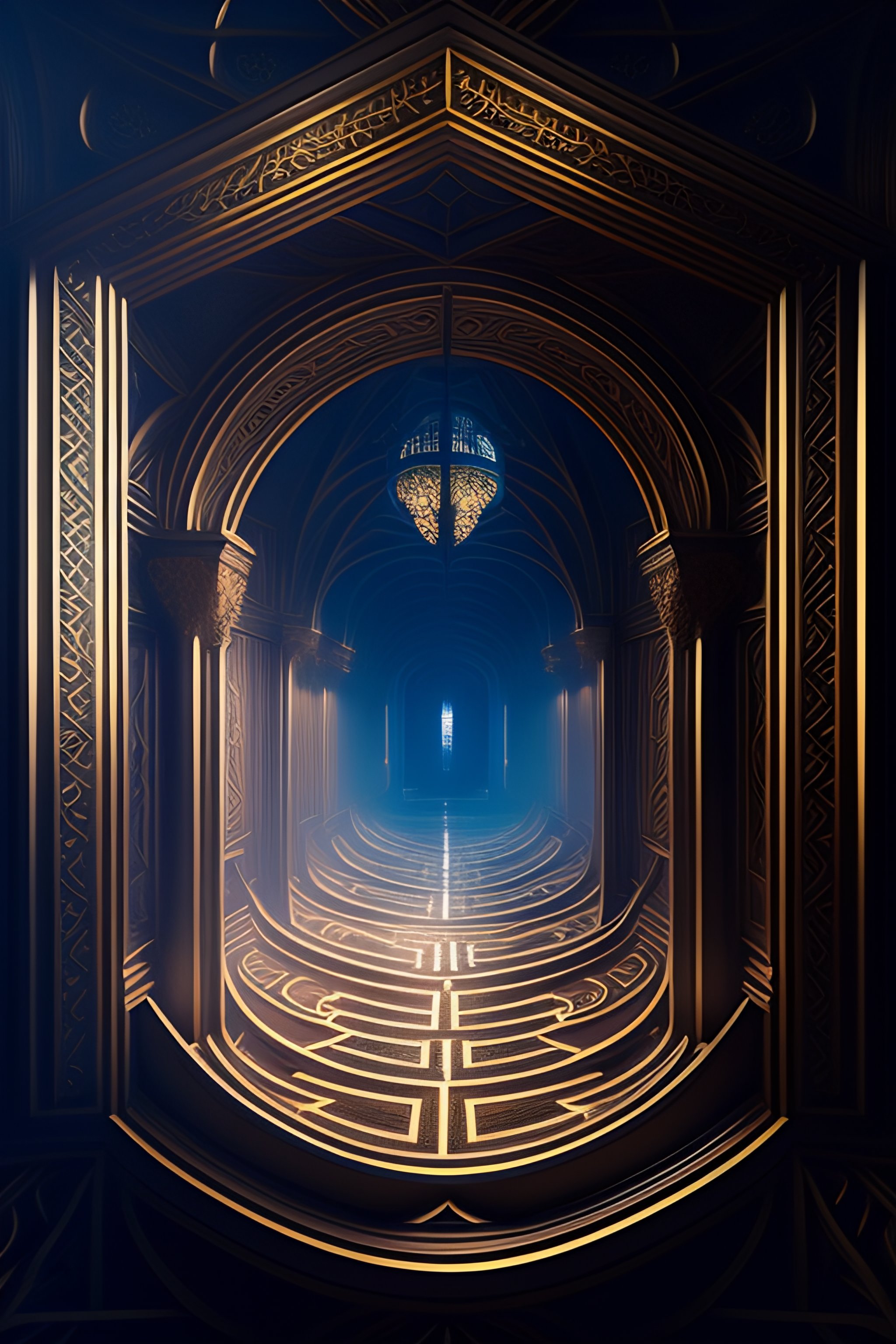 Lexica - Inifinite maze seen from above, dark moody atmosphere, alien ...